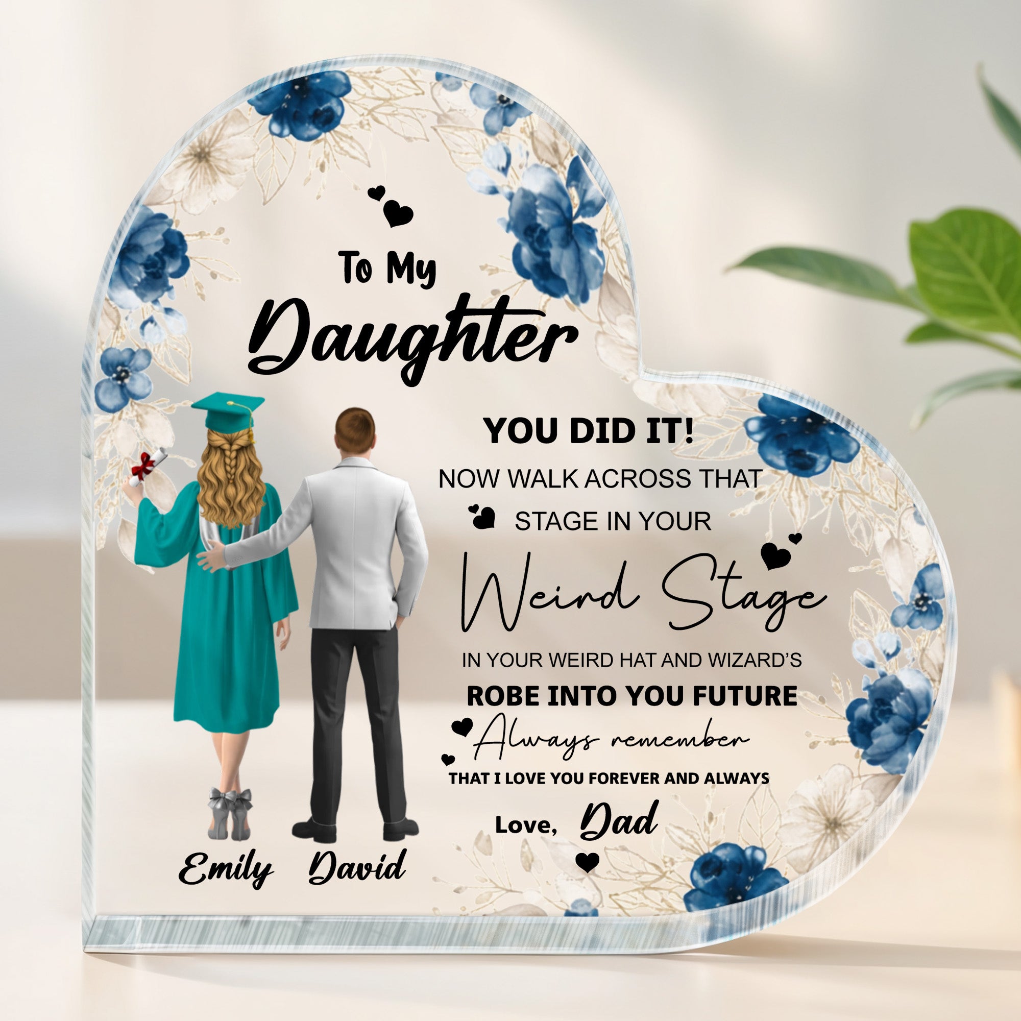 To My Daughter You Did It, Graduation Cap With Floral Design ...