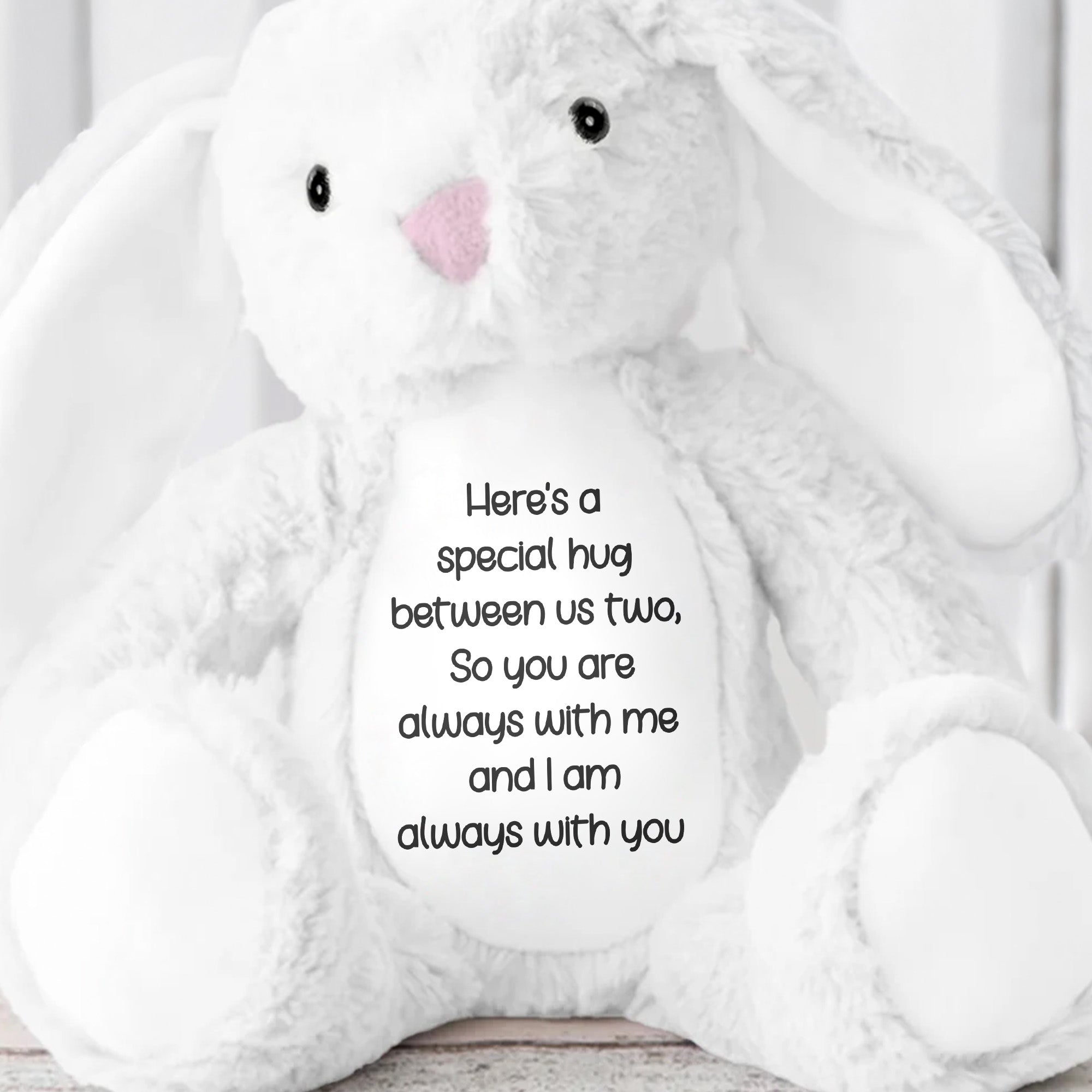Special Hug Between Us Always With You Stuffed Bunny, Personalized ...