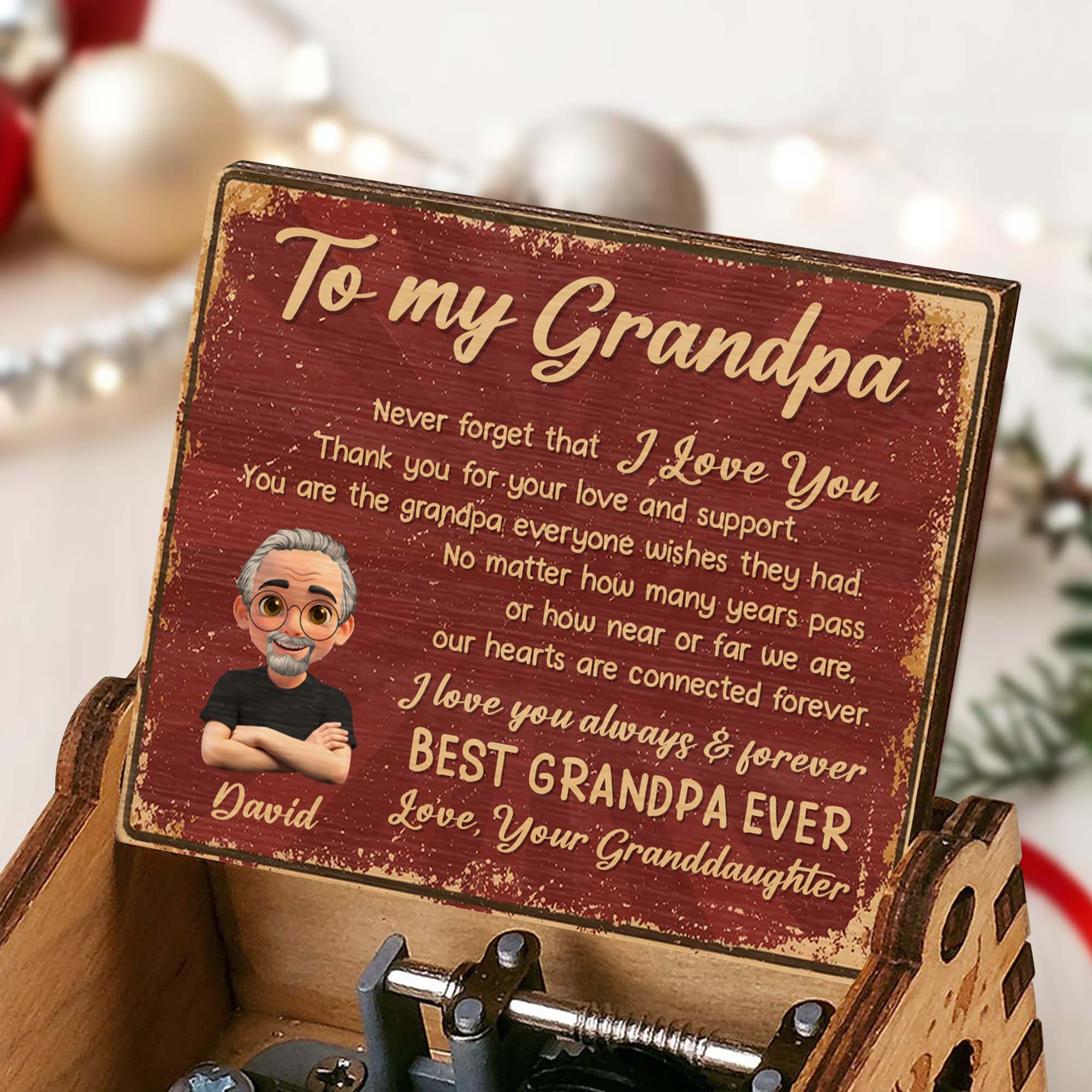 To My Grandpa Best Grandpa Ever Music Box, Custom Music Box, Gift For ...