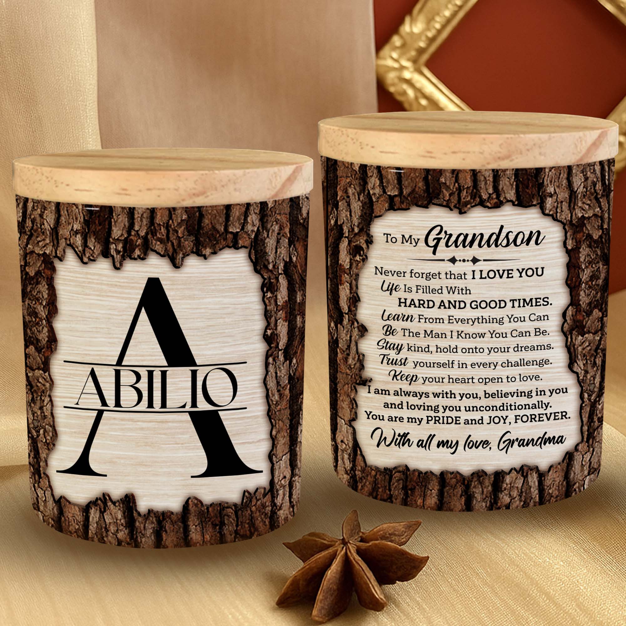 Illuminate Your Cherished Memories Glass Jar, Personalized Custom Glass ...