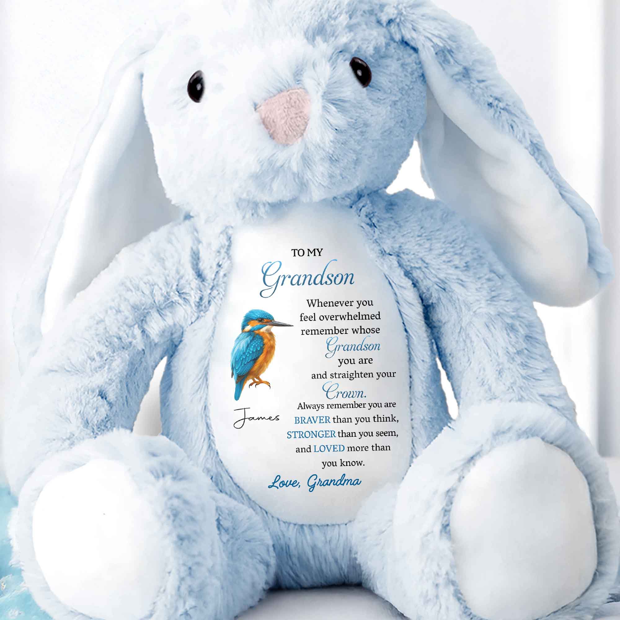 To My Grandson Remember Whose Grandson You Are,Personalized Stuffed ...