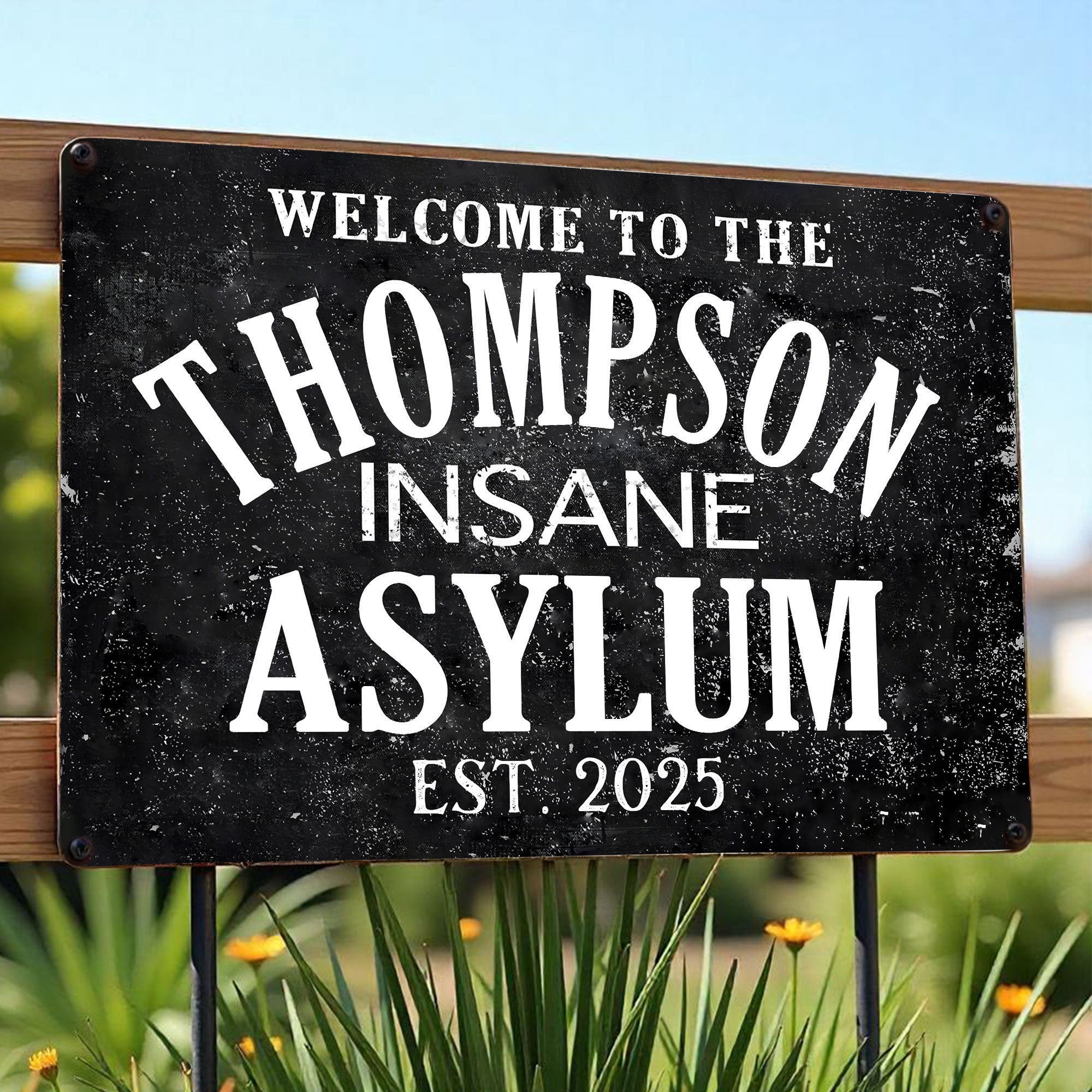 Welcome To The Insane Asylum, Perfect for Lively Decor, Metal Sign ...