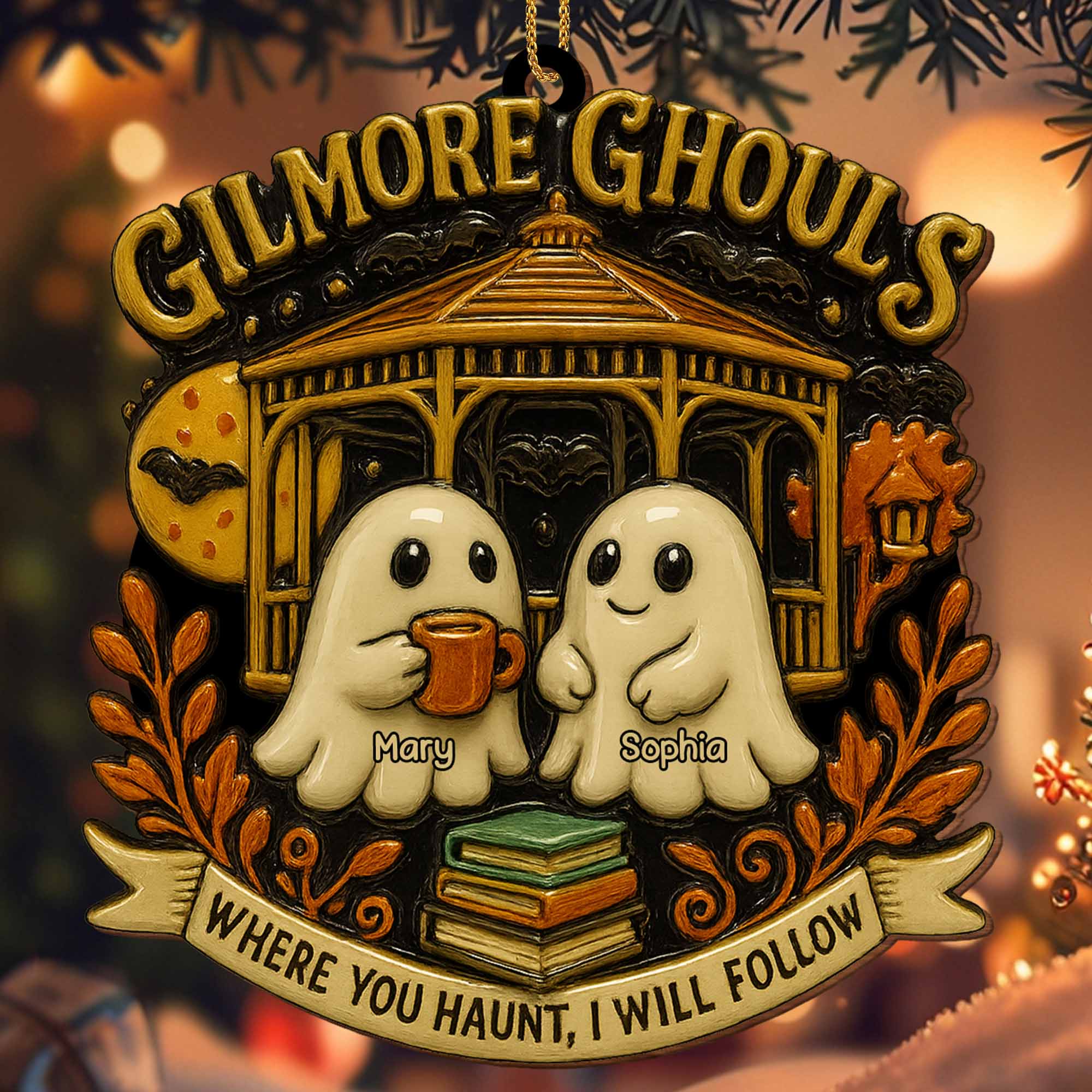 Where You Haunt, I Will Follow With Ghosts And Fall Motif, Personalized ...