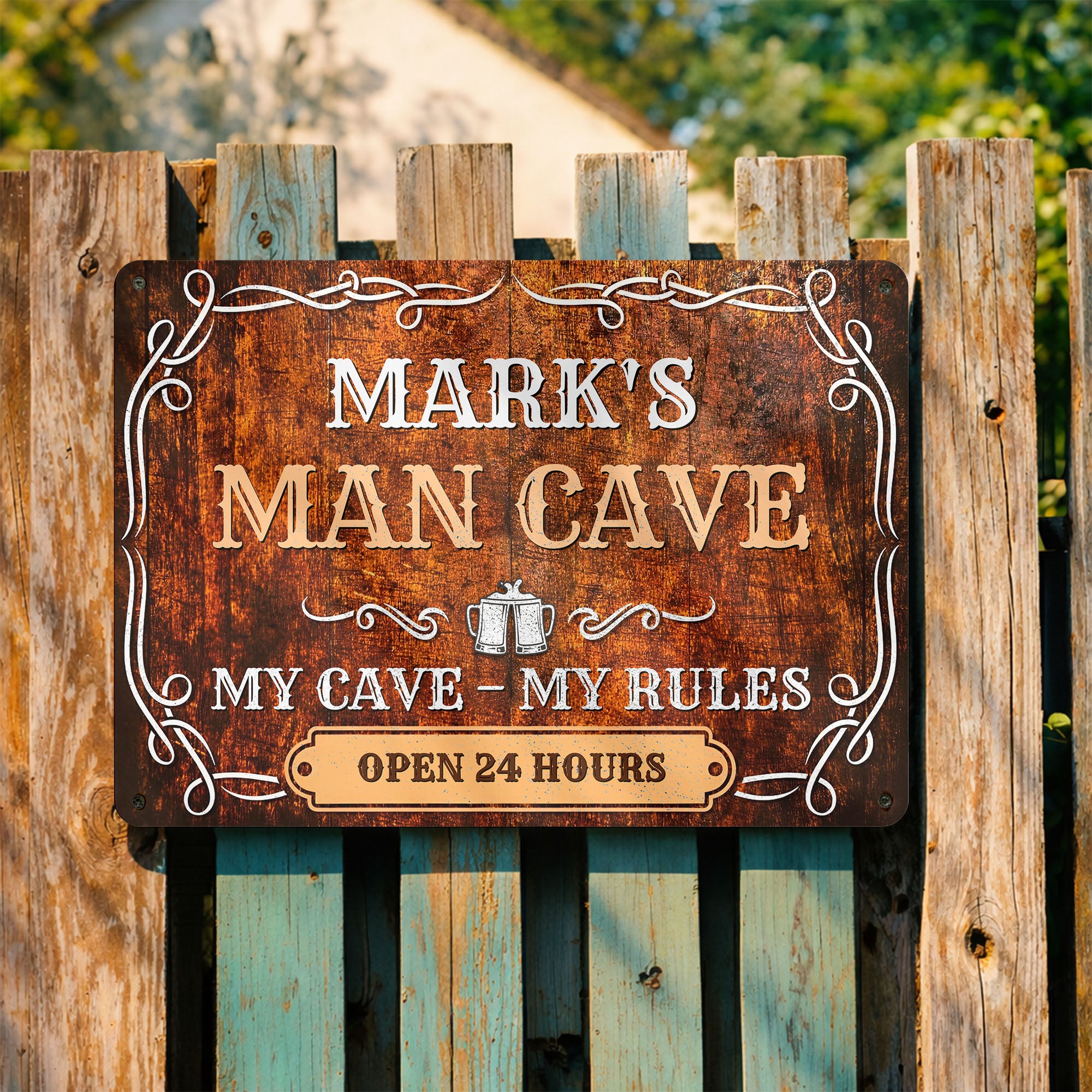My Cave My Rules Open 24 Hours Man Cave,Personalized Metal Sign,Gift ...