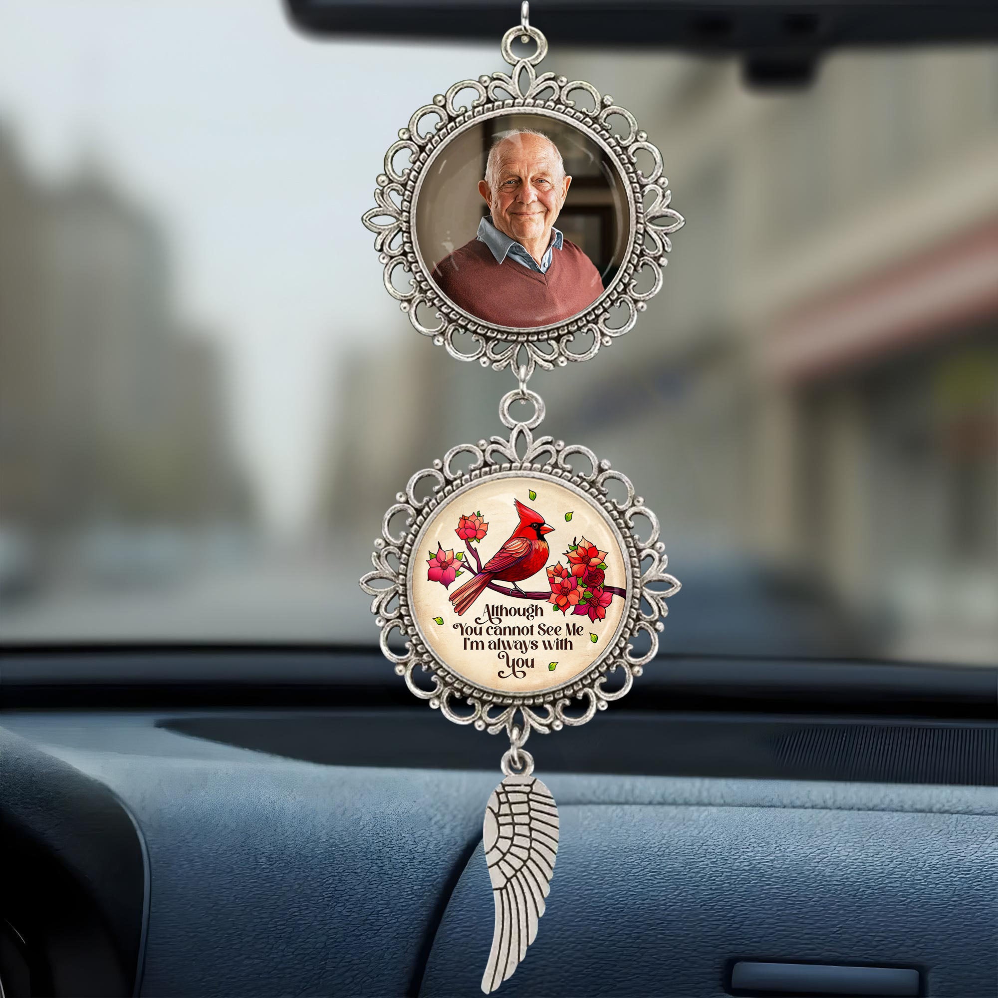 I'm Always With You, Cardinal and Angel Wing, Personalized Hanging ...