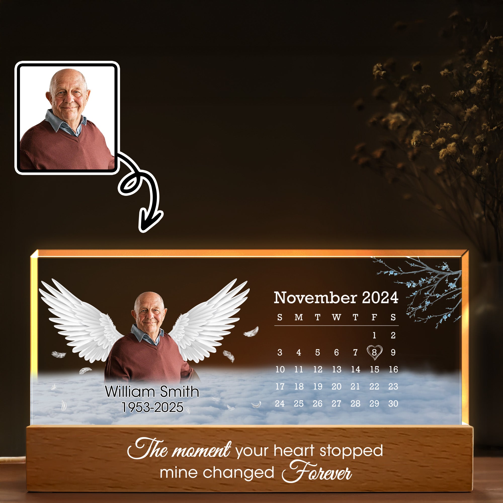 The Moment Your Heart Stopped Mine Changed Forever, Personalized LED ...