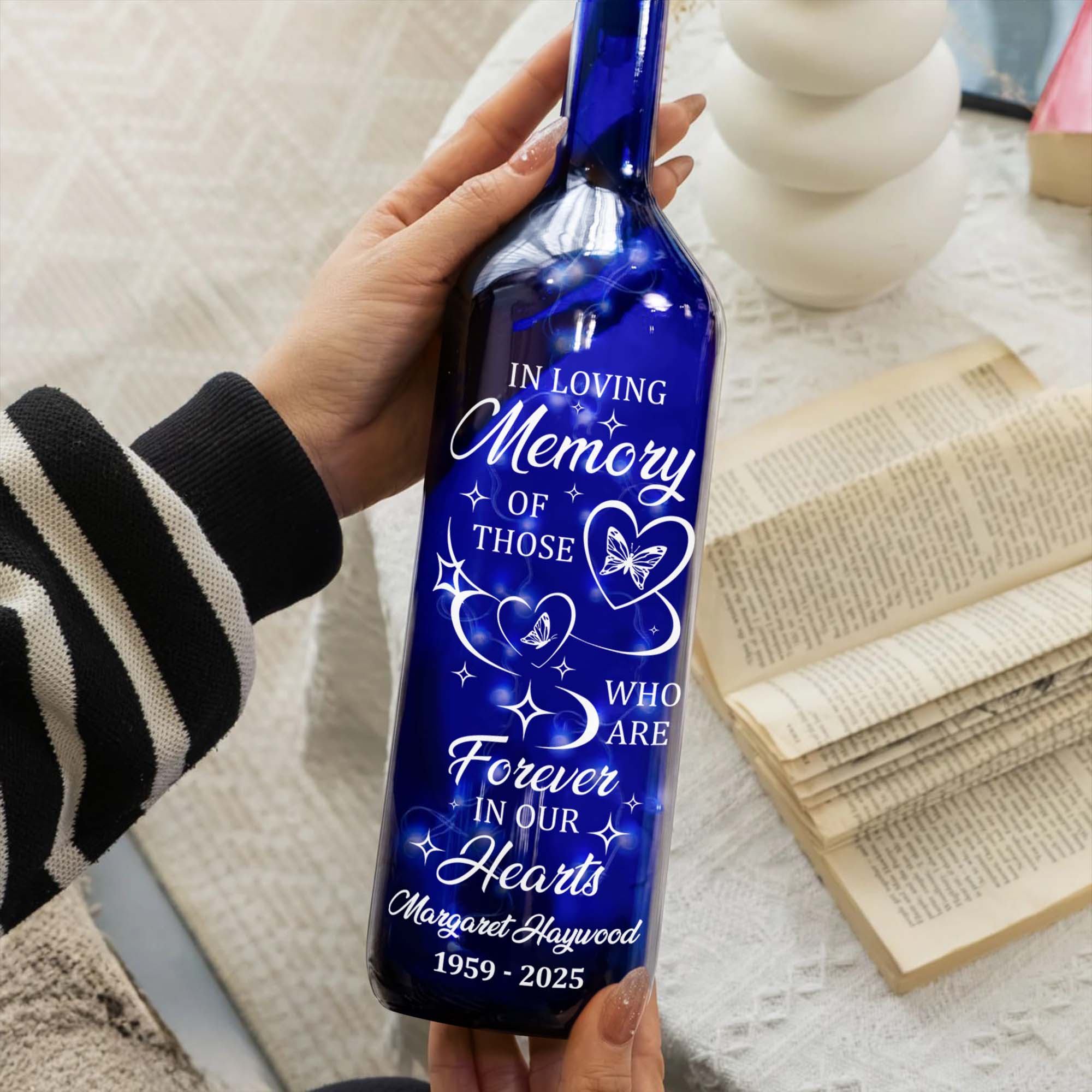 In Loving Memory, Forever In Our Hearts With Hearts And Butterfly ...