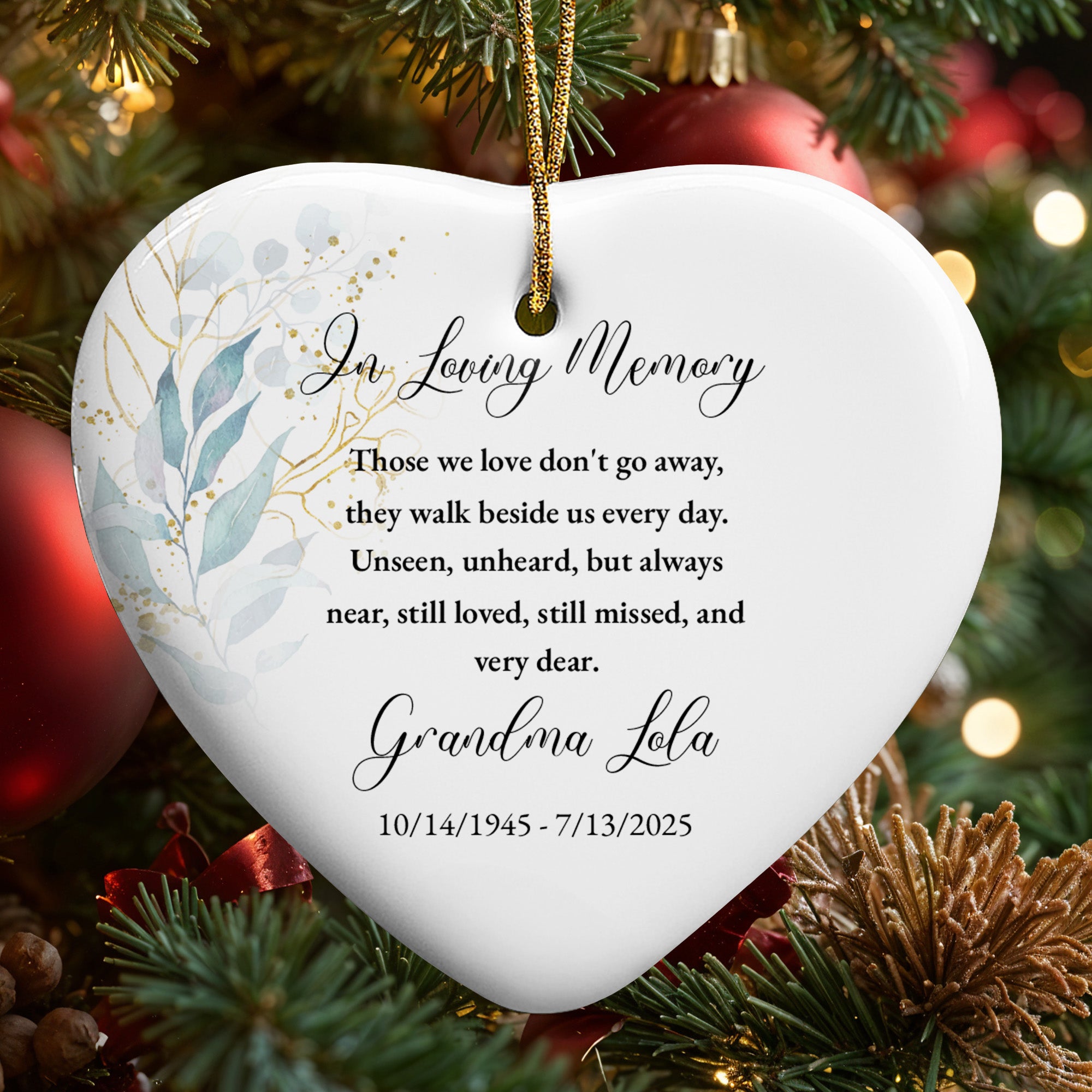 In Loving Memory, Those We Love Don't Go Away, Ceramic Ornament, Gift ...
