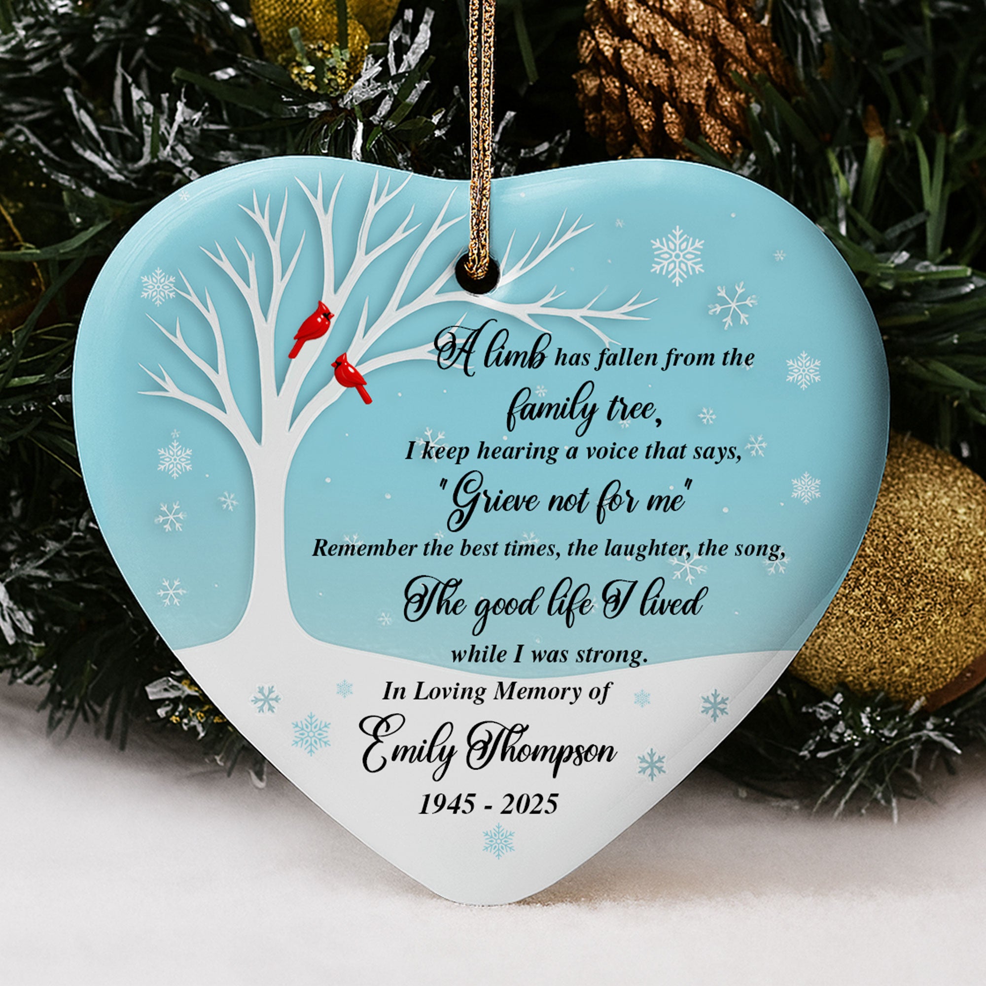 A Lamb Has Fallen From The Family Tree,Tree And Cardinal Birds, Gift ...