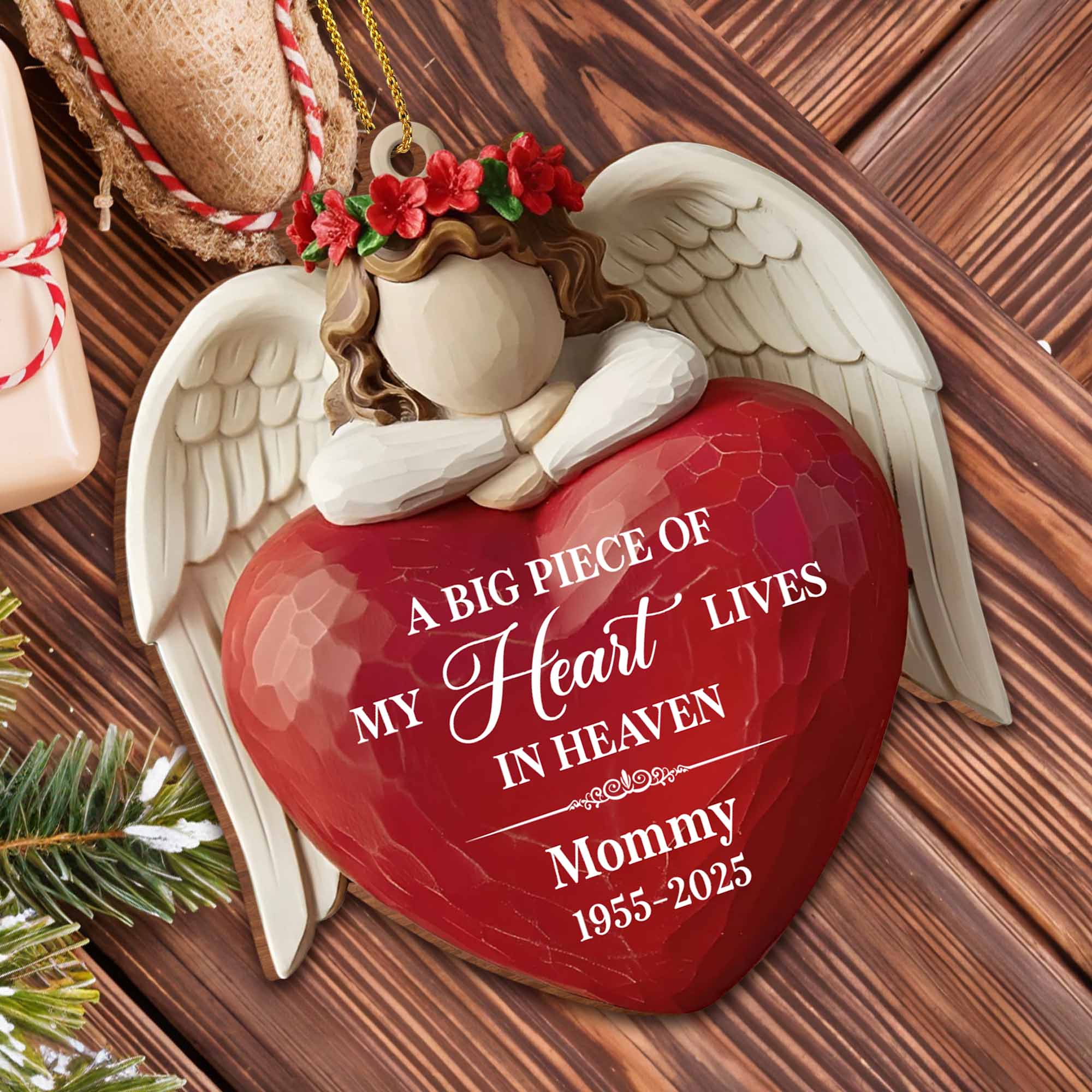 A Big Piece Of My Heart Lives In Heaven, Angel Heart Wings, Gift For ...