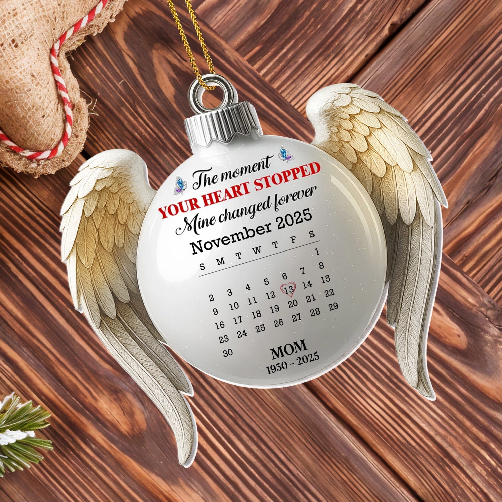 The Moment Your Heart Stopped, Life Changed, Wings Calendar, Gift For ...