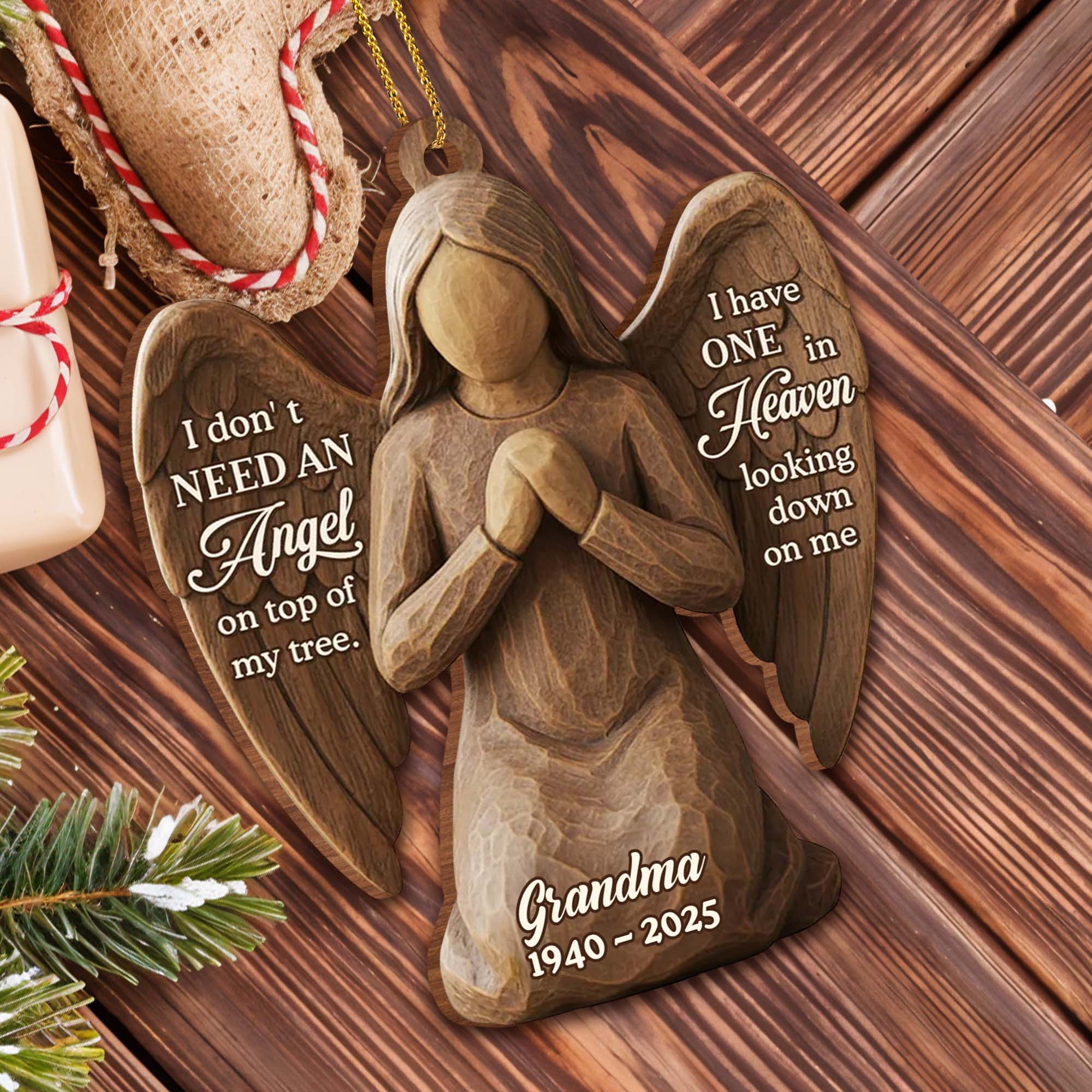 I Don't Need an Angel on Top of My Tree, Angel With Wings, Memorial ...