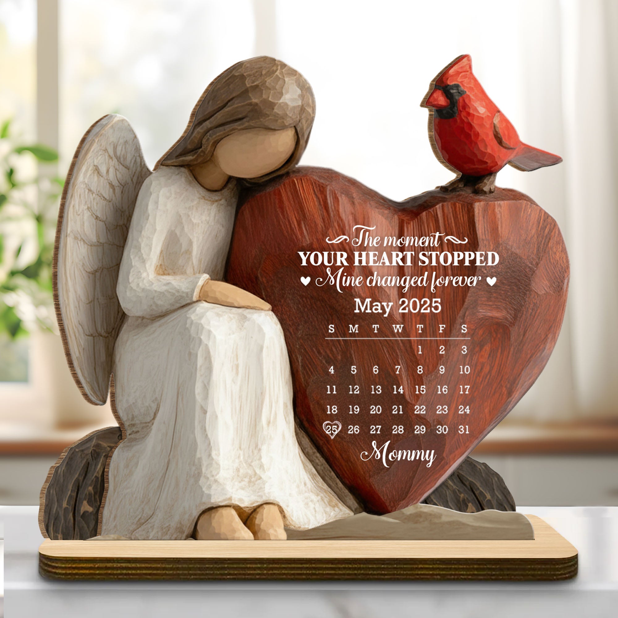 The Moment Your Heart Stopped, Angel And Heart Design, Gift For Family ...