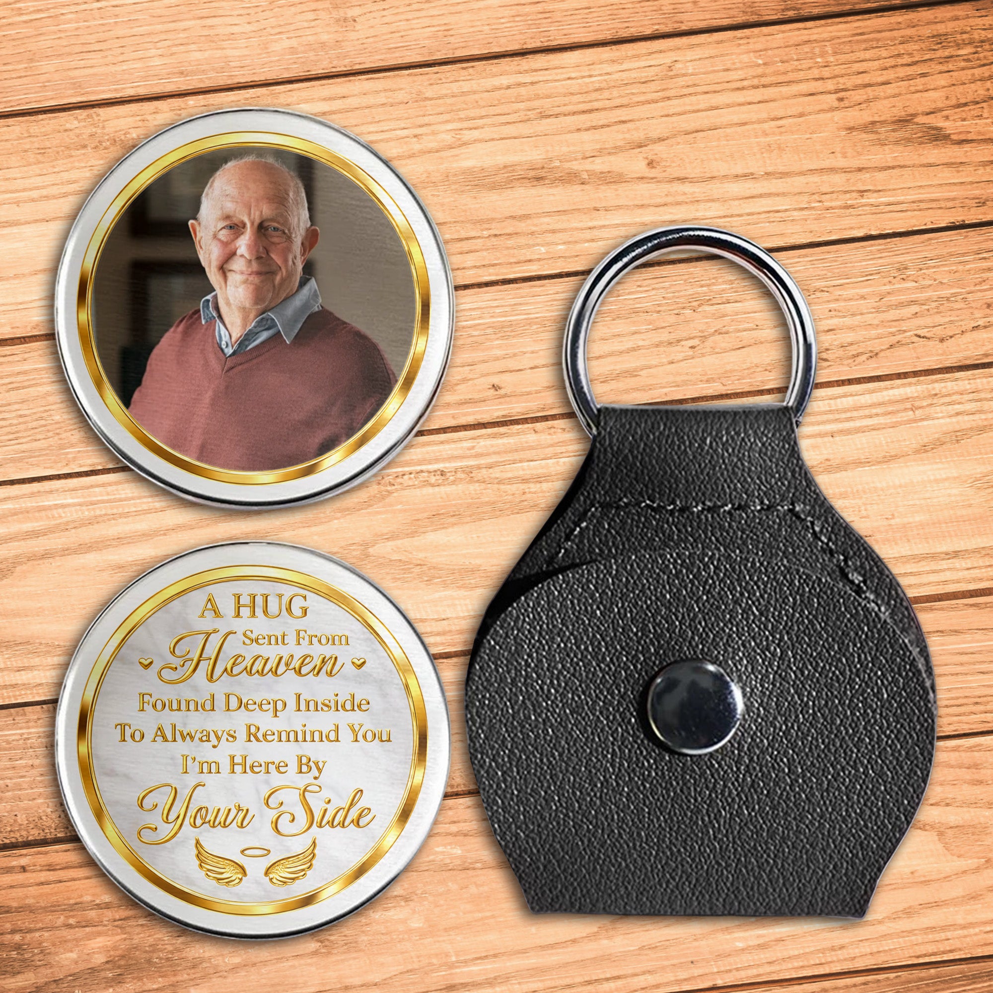 A Hug Sent From Heaven, Personalized Memorial Token With Wings, Gift ...