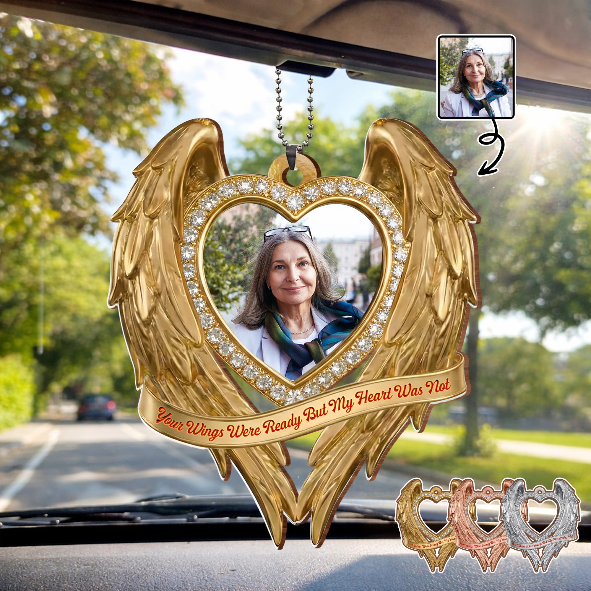Your Wings Were Ready Heart Ornament, Car Hanging Ornament, Gift For ...