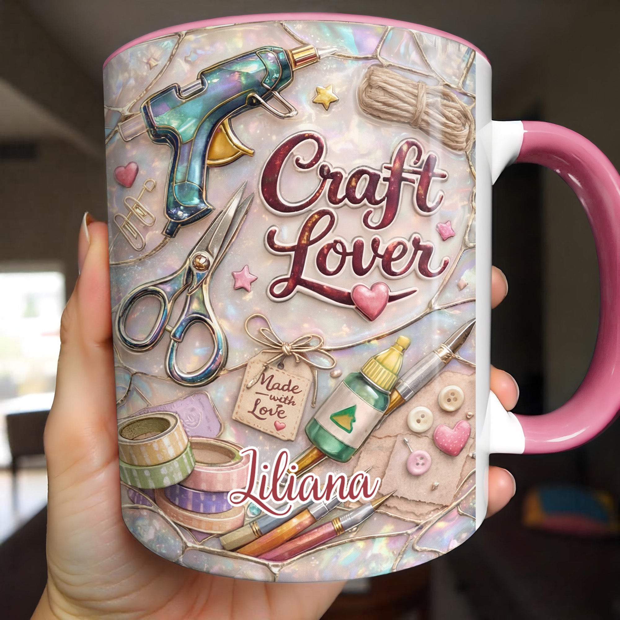 Craft Lover, Made With Love Mug, Gift For Crafters and DIY Enthusiasts ...