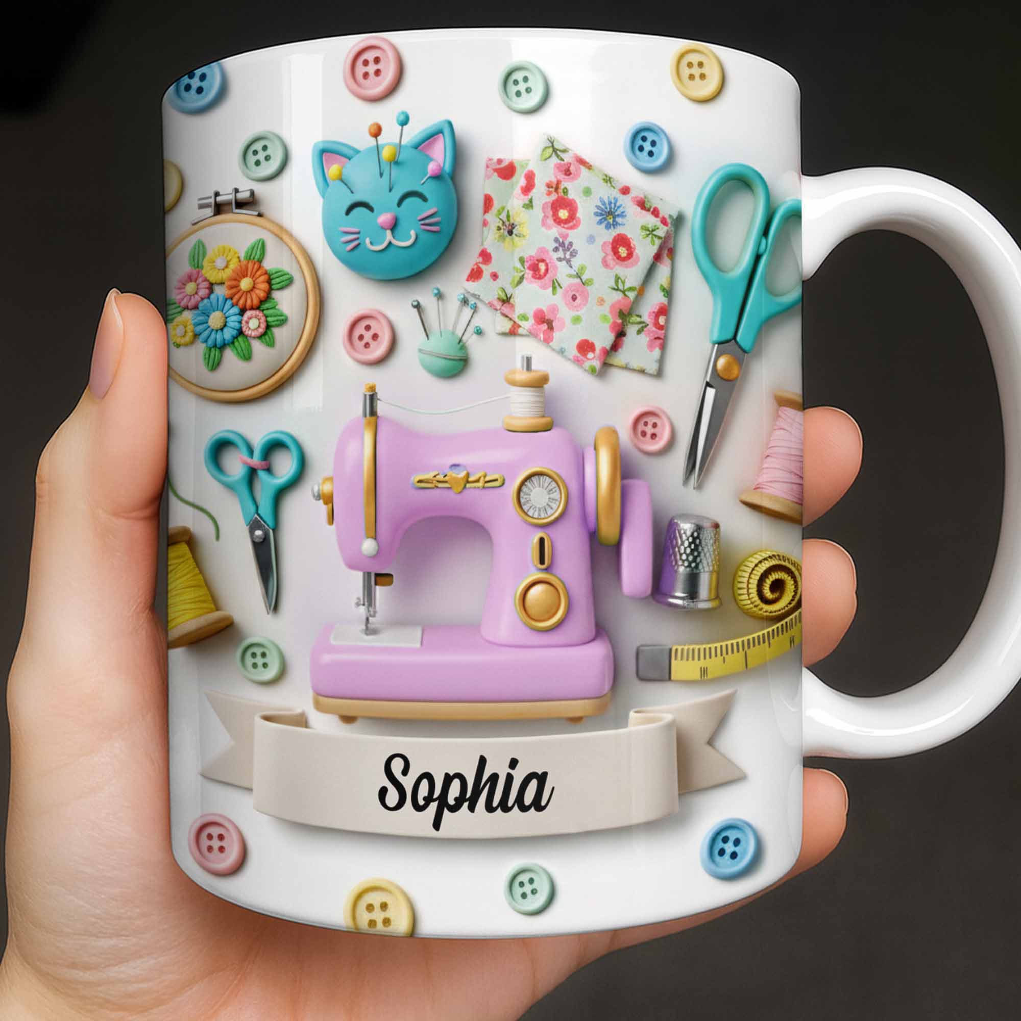 Celebrate Your Crafting Skills with Sewing Essentials Design, Coffee ...