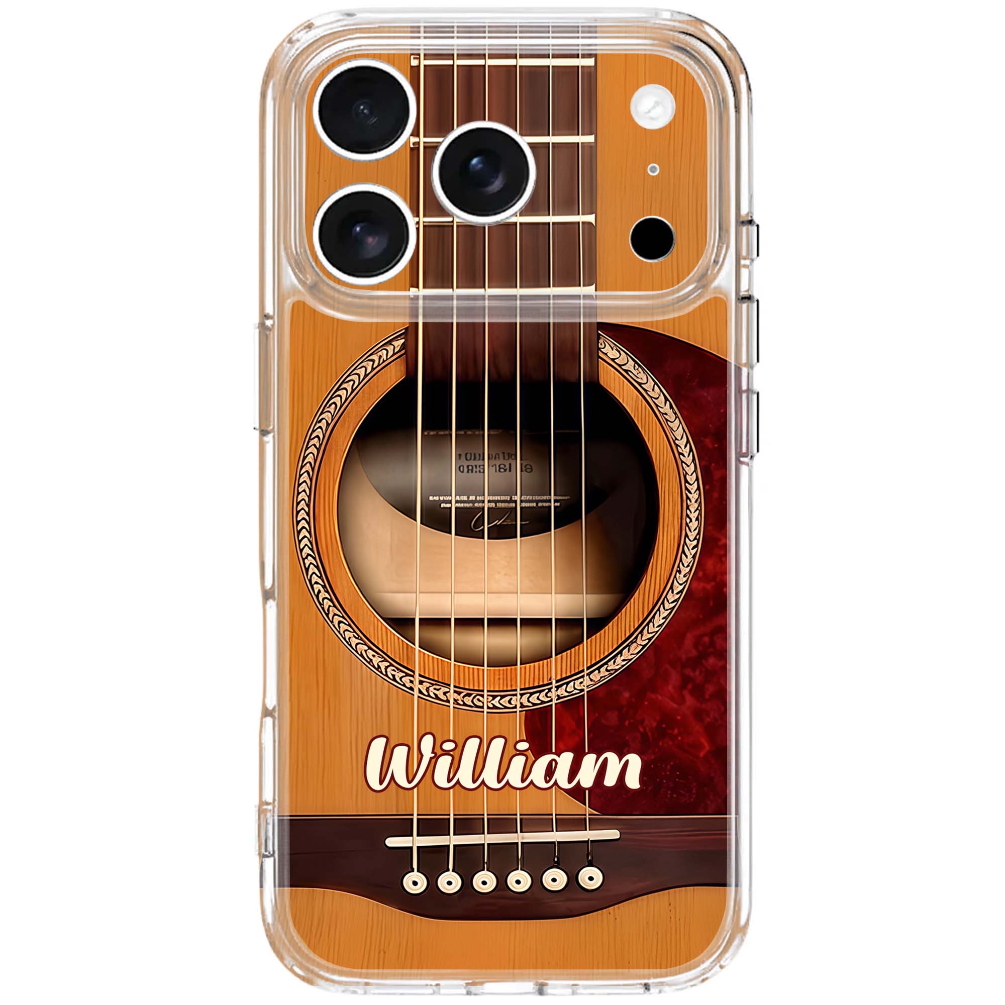Strumming Through Life, Personalized Clear Phone Case, Gift For ...