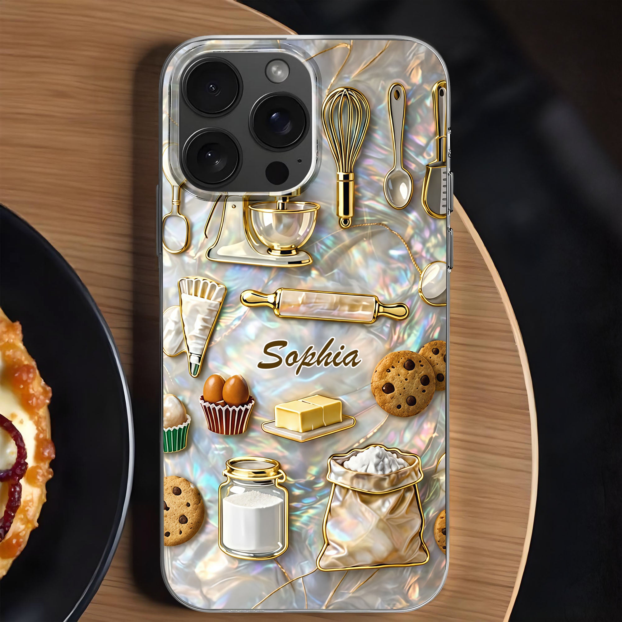 Baking With Love, Personalized Clear Phone Case, Gift For Bakers – ALMAGEMS