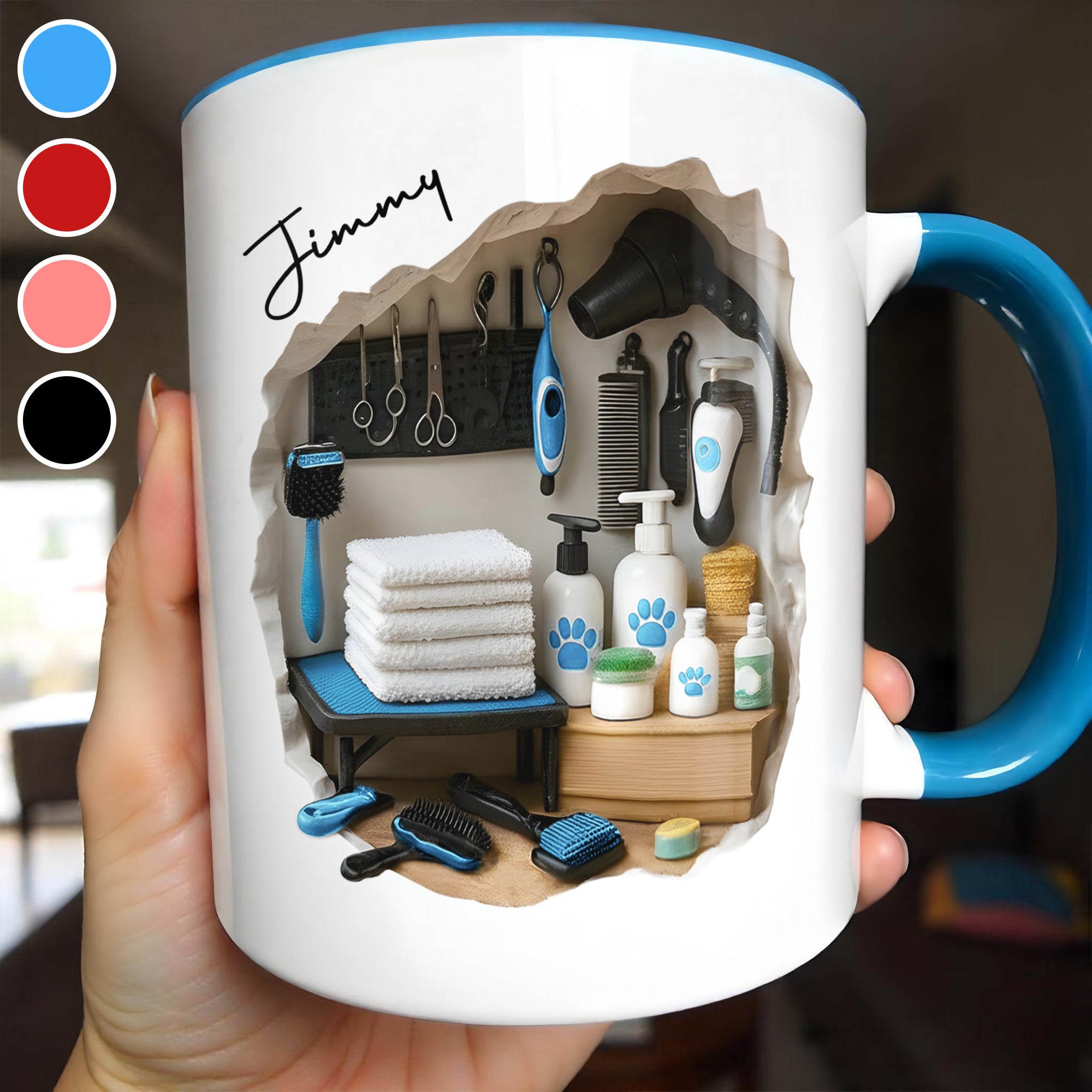 Personalized Pet Grooming Essentials Design, Custom Accent Mug, Gift ...