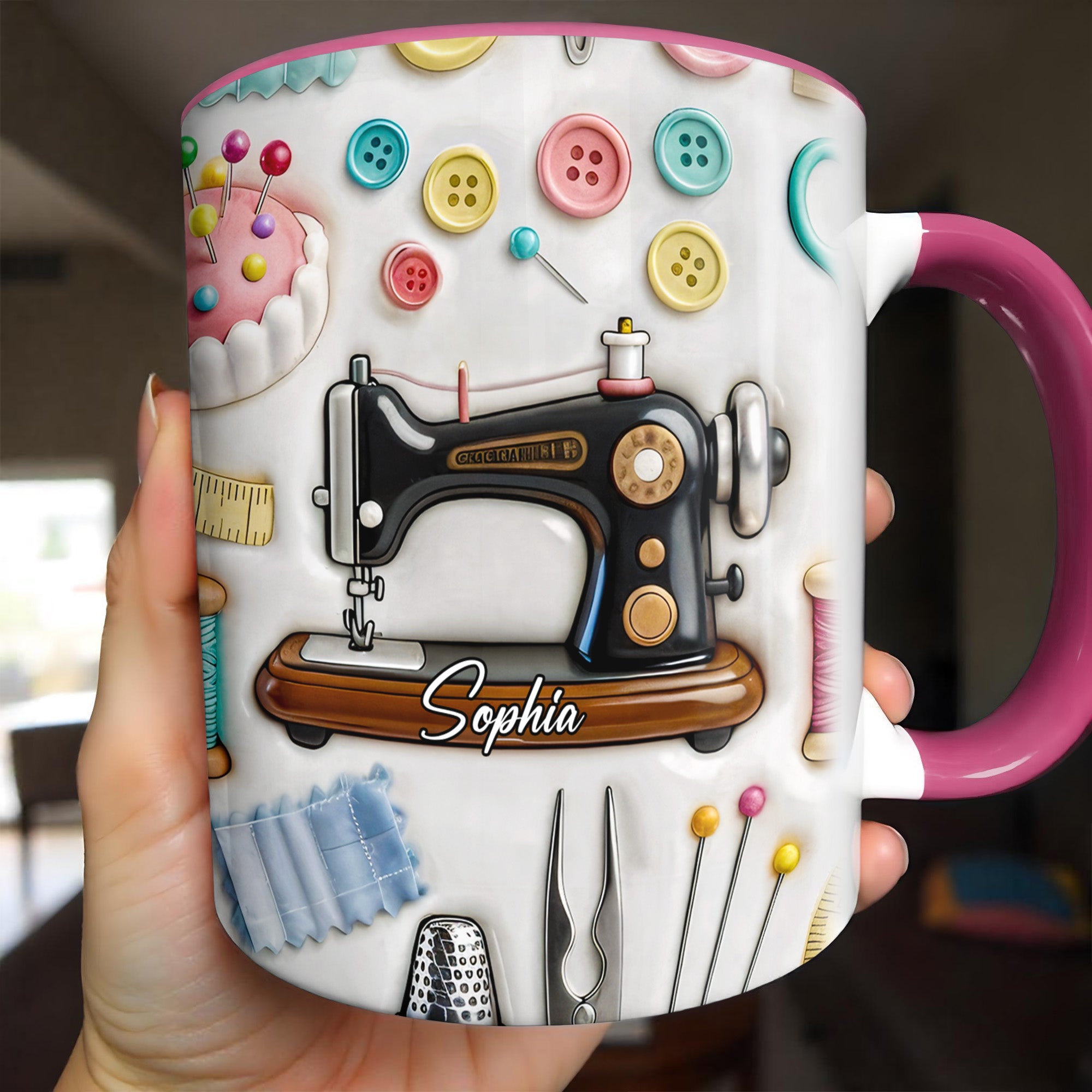 Celebrate Your Creativity With Charming Sewing Design, Custom Accent ...