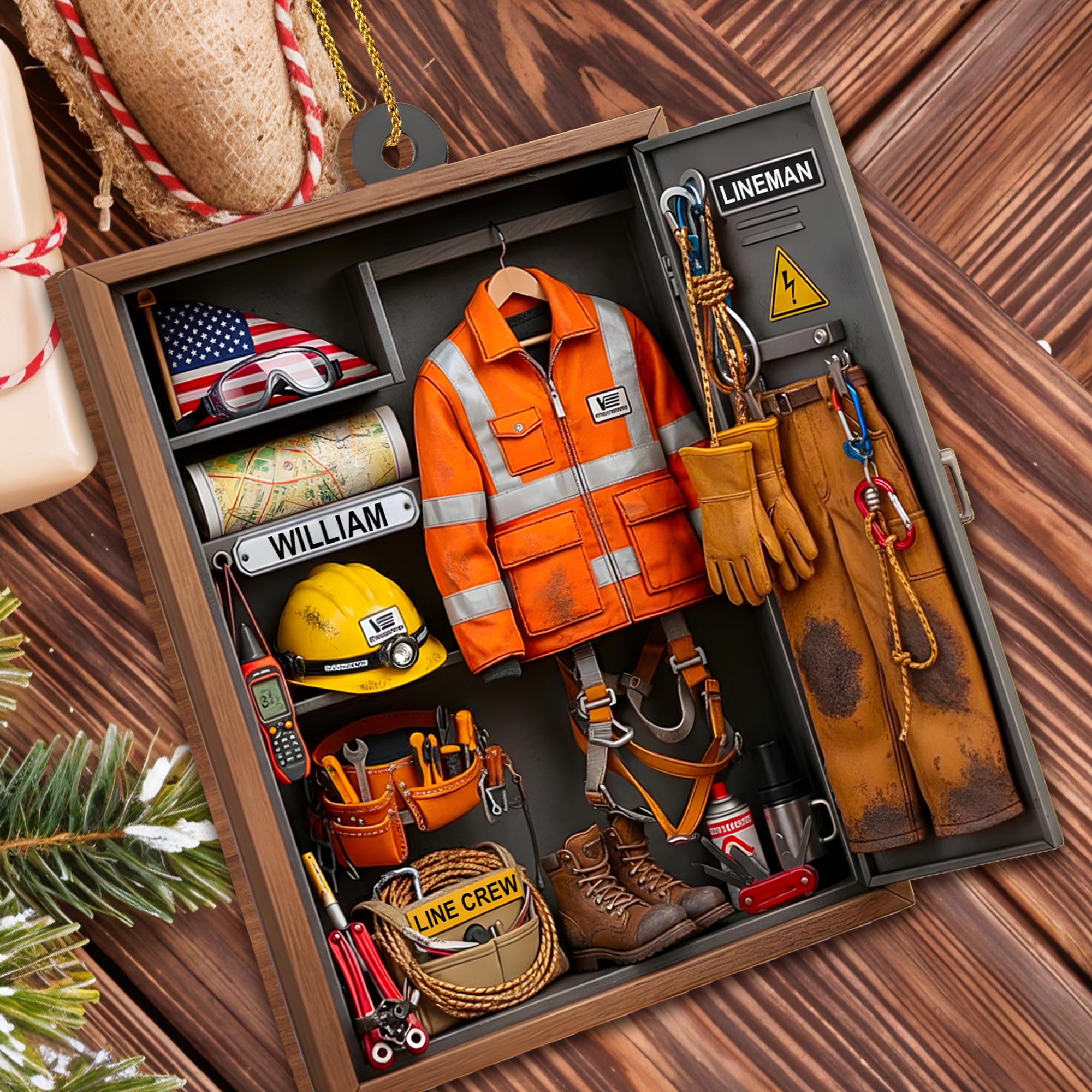 Customize This Unique Lineman Tribute Featuring Jacket And Tools ...