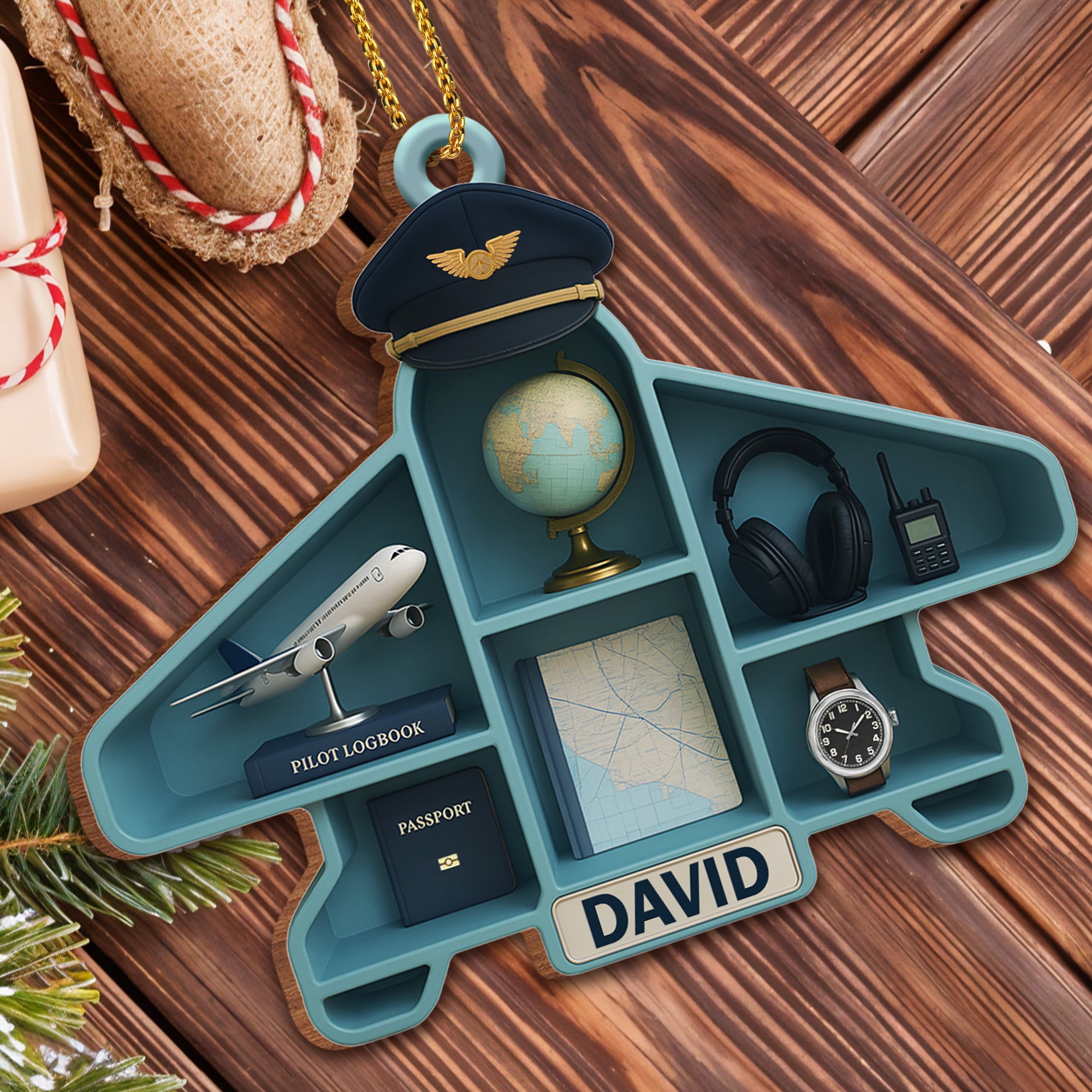Pilot Essentials Custom Aviation Gift, Personalized Custom Wood ...