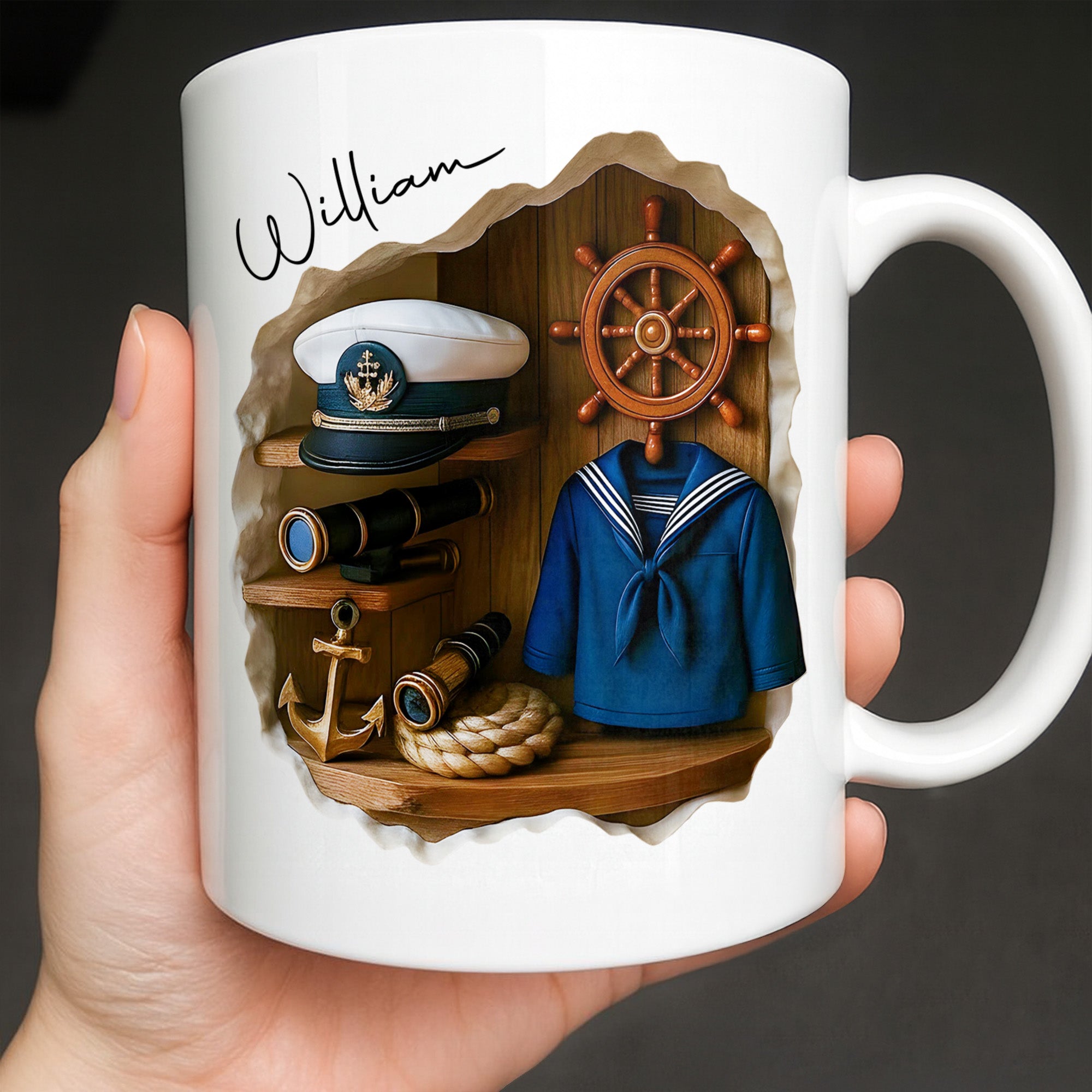 Celebrate The Spirit Of Adventure, Custom Coffee Mug, Gift For Navy ...