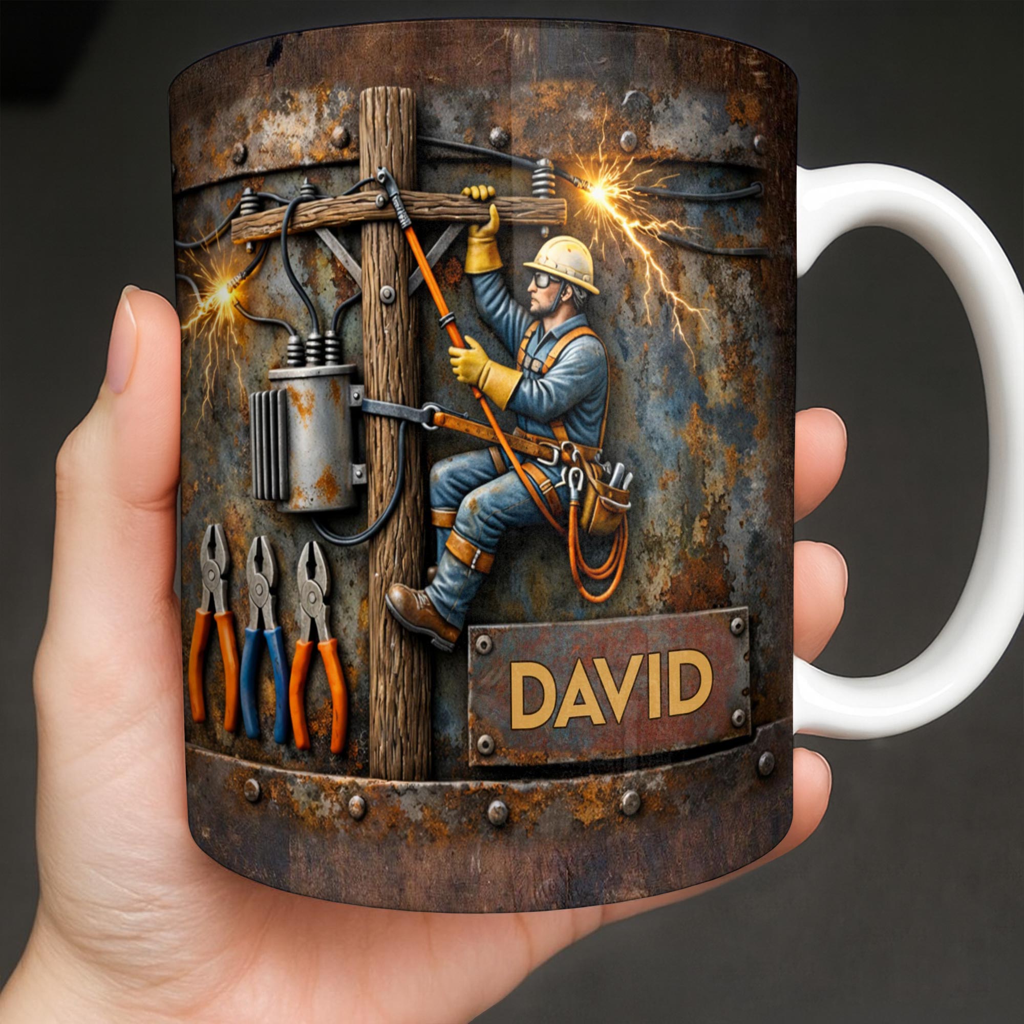 Celebrate The Hardworking Lineman With A Custom Mug, Personalized ...