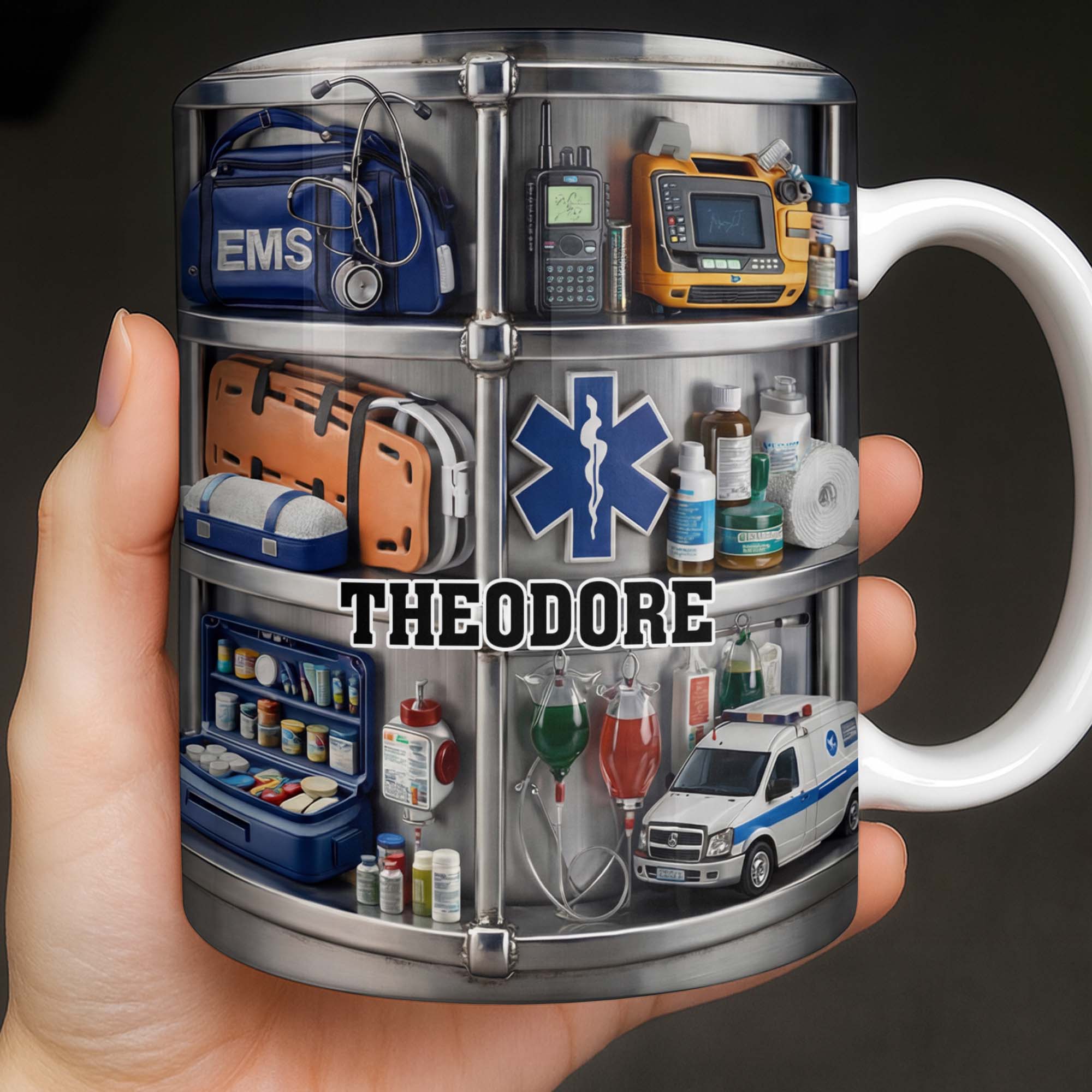 Celebrate Everyday Heroes With EMS Tools And Ambulance,Custom Coffee ...