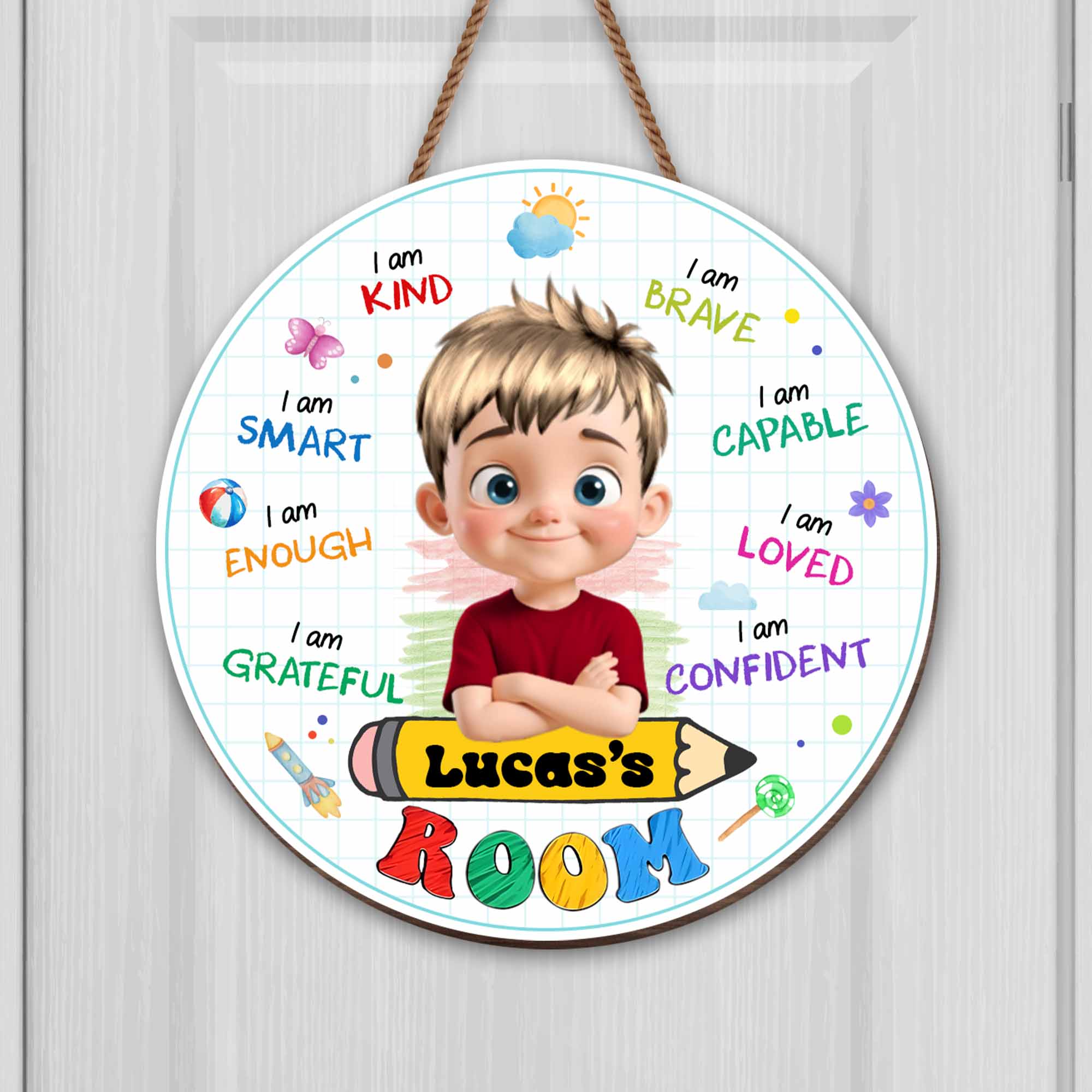 I Am Kind, I Am Brave, Sign For Kids Room, Personalized Gift for ...
