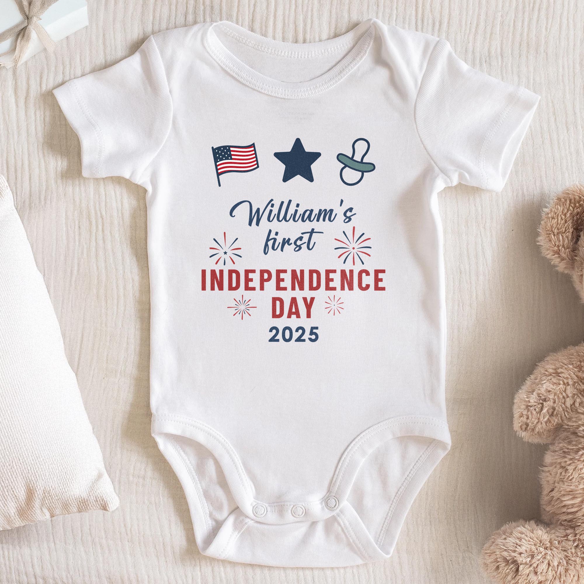 My First Independence Day, Custom Baby Onesie, Gift For New Parents ...