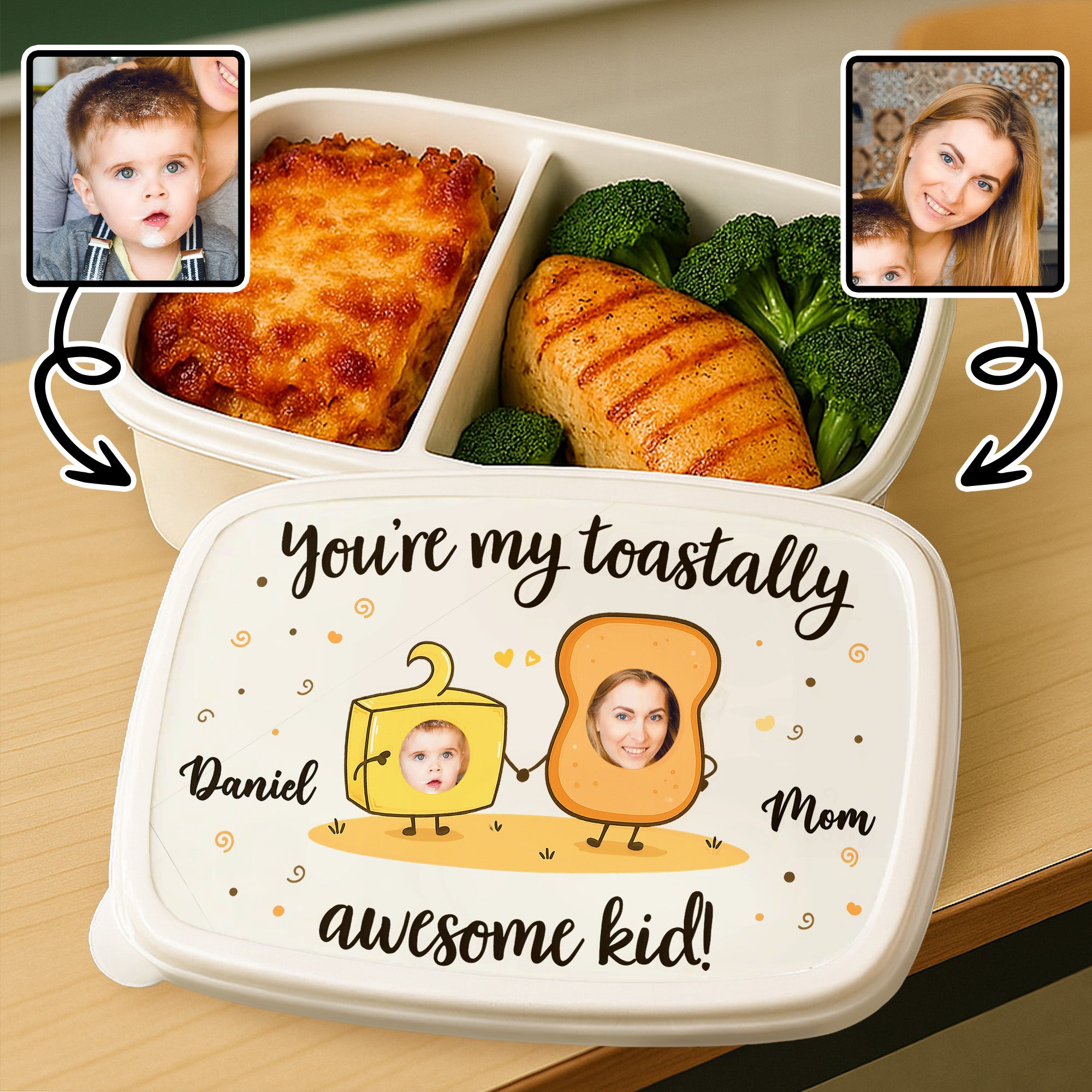 You're My Toastally Awesome Kid Toast and Smiley Faces,Custom Kid Lunch ...