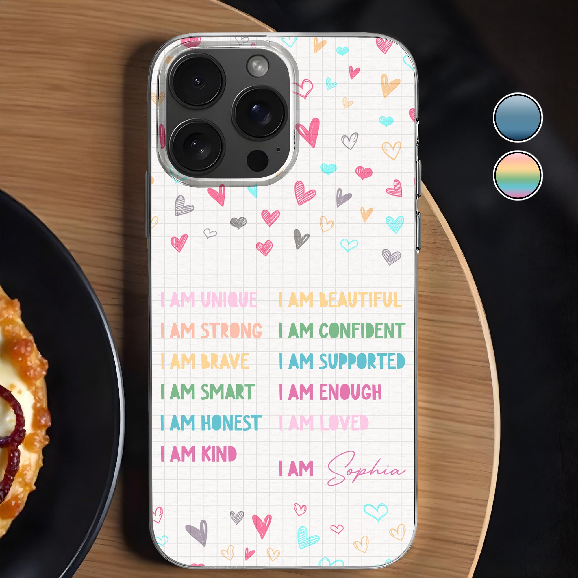 I Am Unique, Beautiful, Strong, And Loved Phone Design, Personalized ...