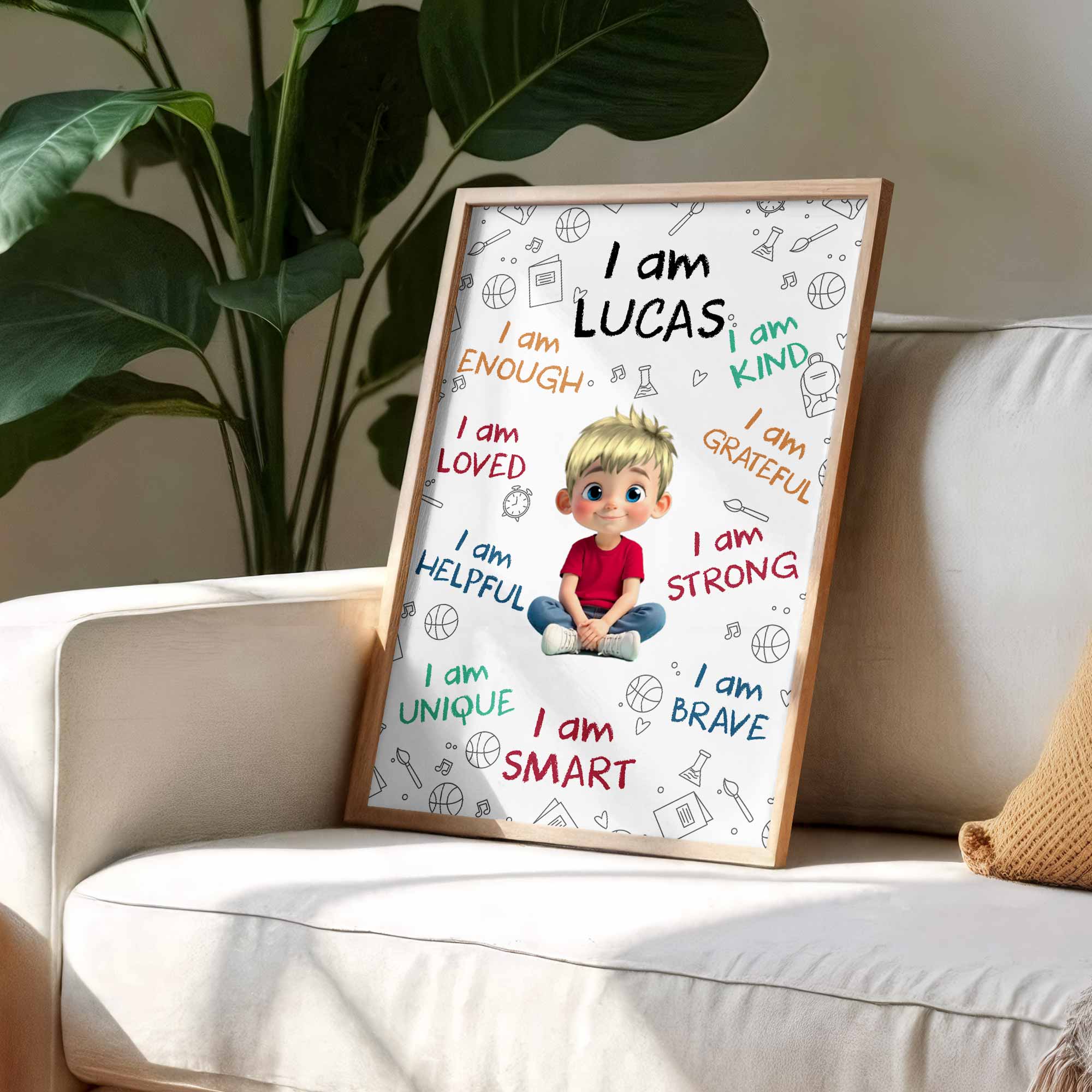 I Am Enough, Loved, Helpful, Unique, Smart,Vertical Poster,Gift For ...