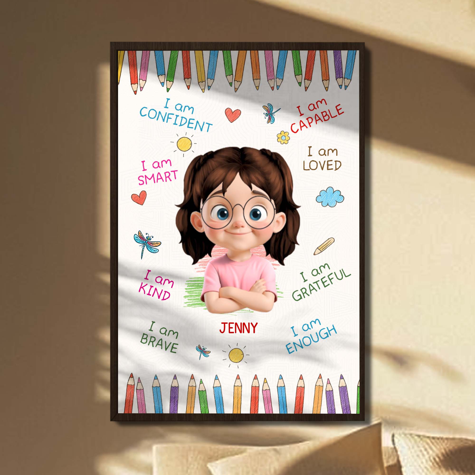 I Am Confident, I Am Smart, Motivational Affirmations For Girls, Poster ...