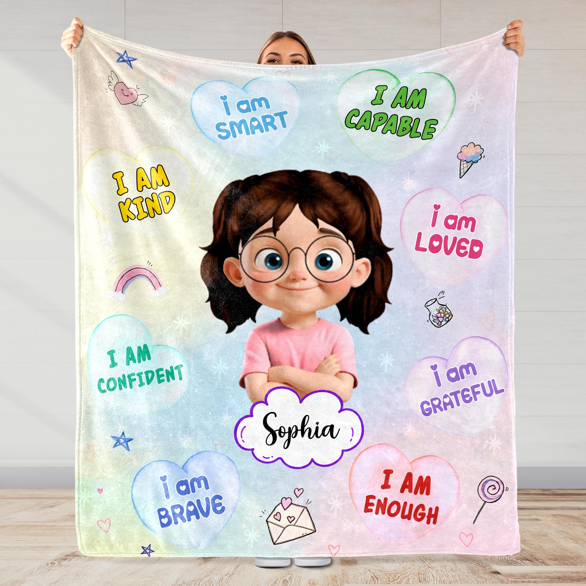 I Am Smart, I Am Capable, Custom Blanket, Gift For Daughters And Young ...