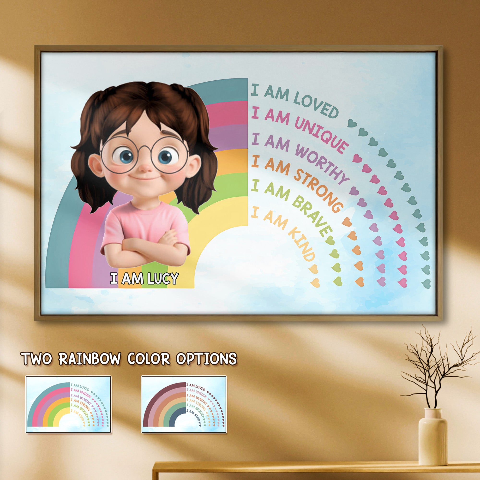 I Am Loved Unique Worthy Strong Brave Kind, Personalized Custom ...