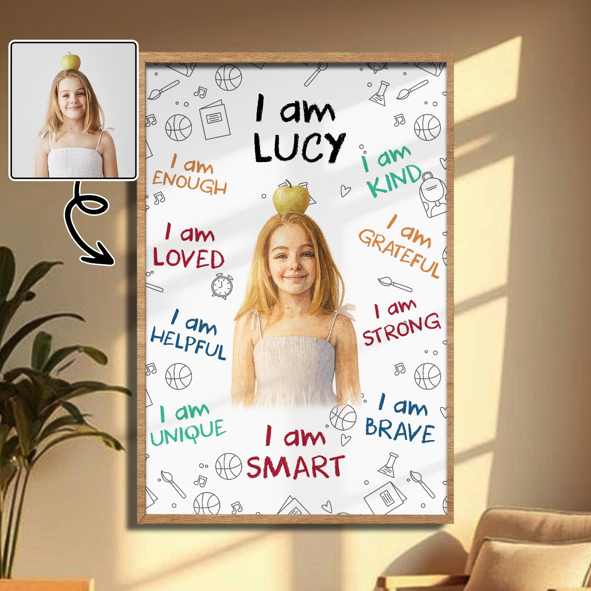 I Am [Name], Empowerment And Positive Affirmations Poster, Custom Gift ...
