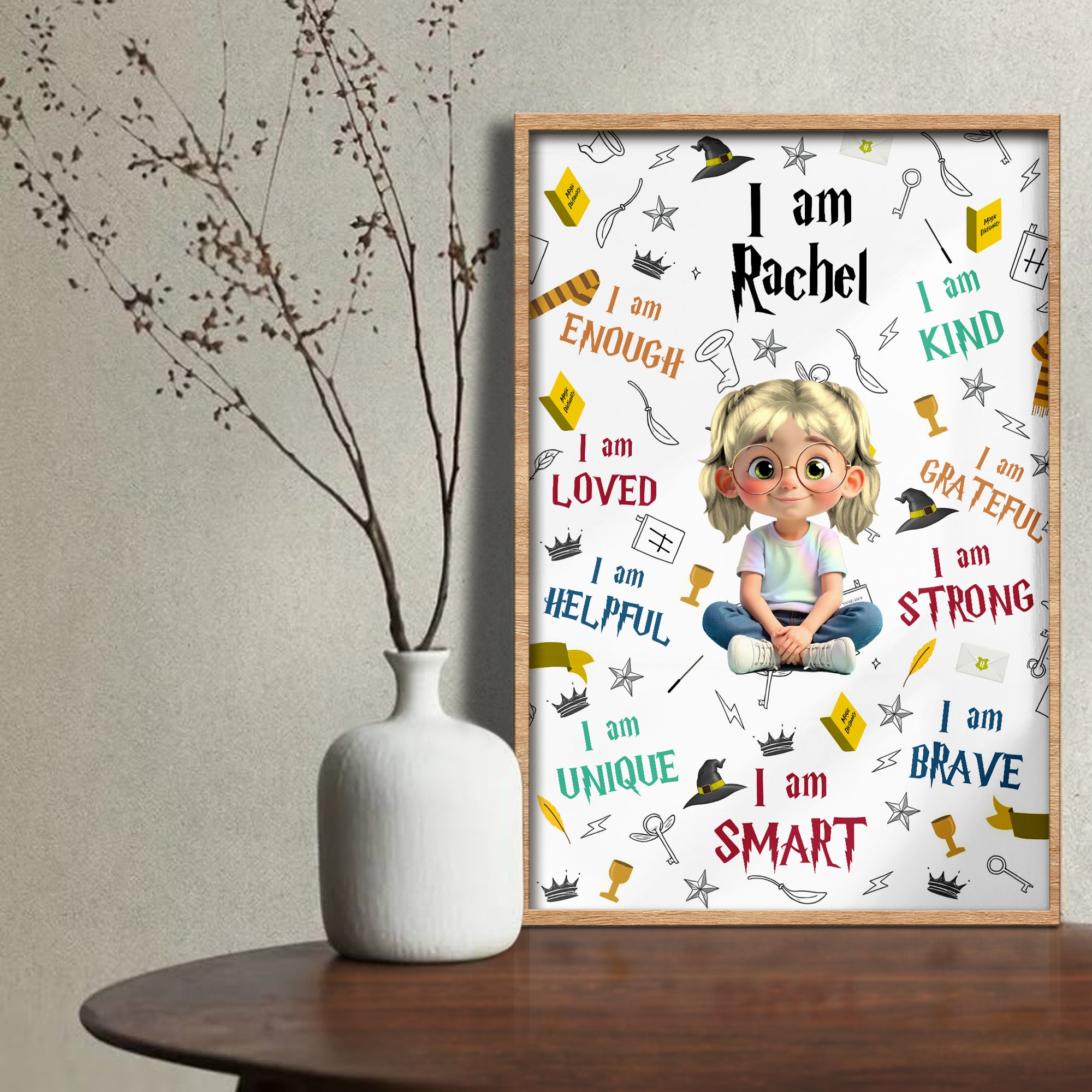 I Am Strong, I Am Smart, I Am Brave, Poster for Girls, Gift For ...