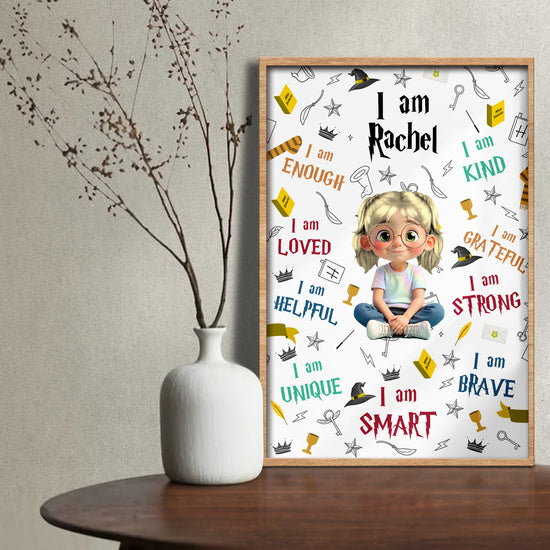 I Am Strong, I Am Smart, I Am Brave, Poster for Girls, Gift For ...
