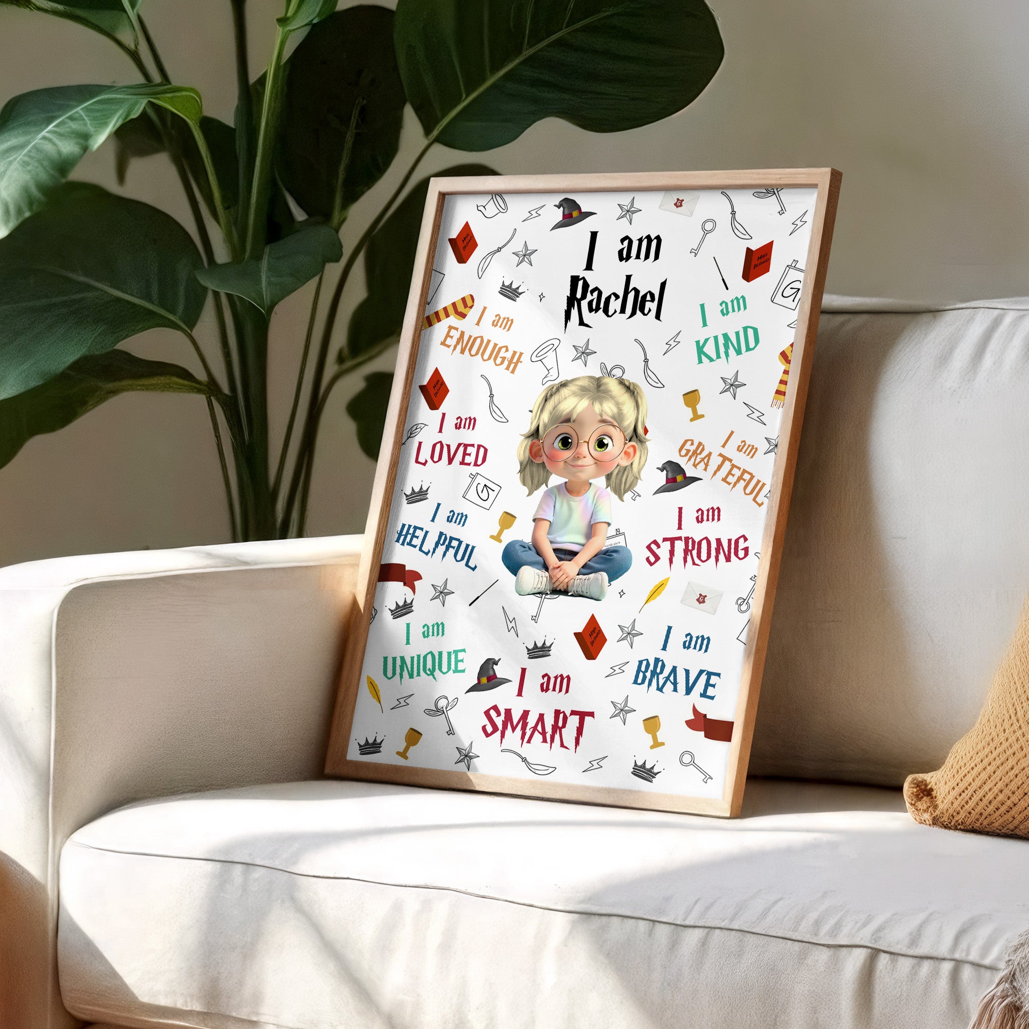 I Am Strong, I Am Smart, I Am Brave, Poster for Girls, Gift For ...
