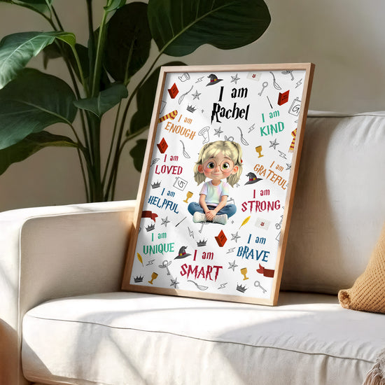 I Am Strong, I Am Smart, I Am Brave, Poster for Girls, Gift For ...