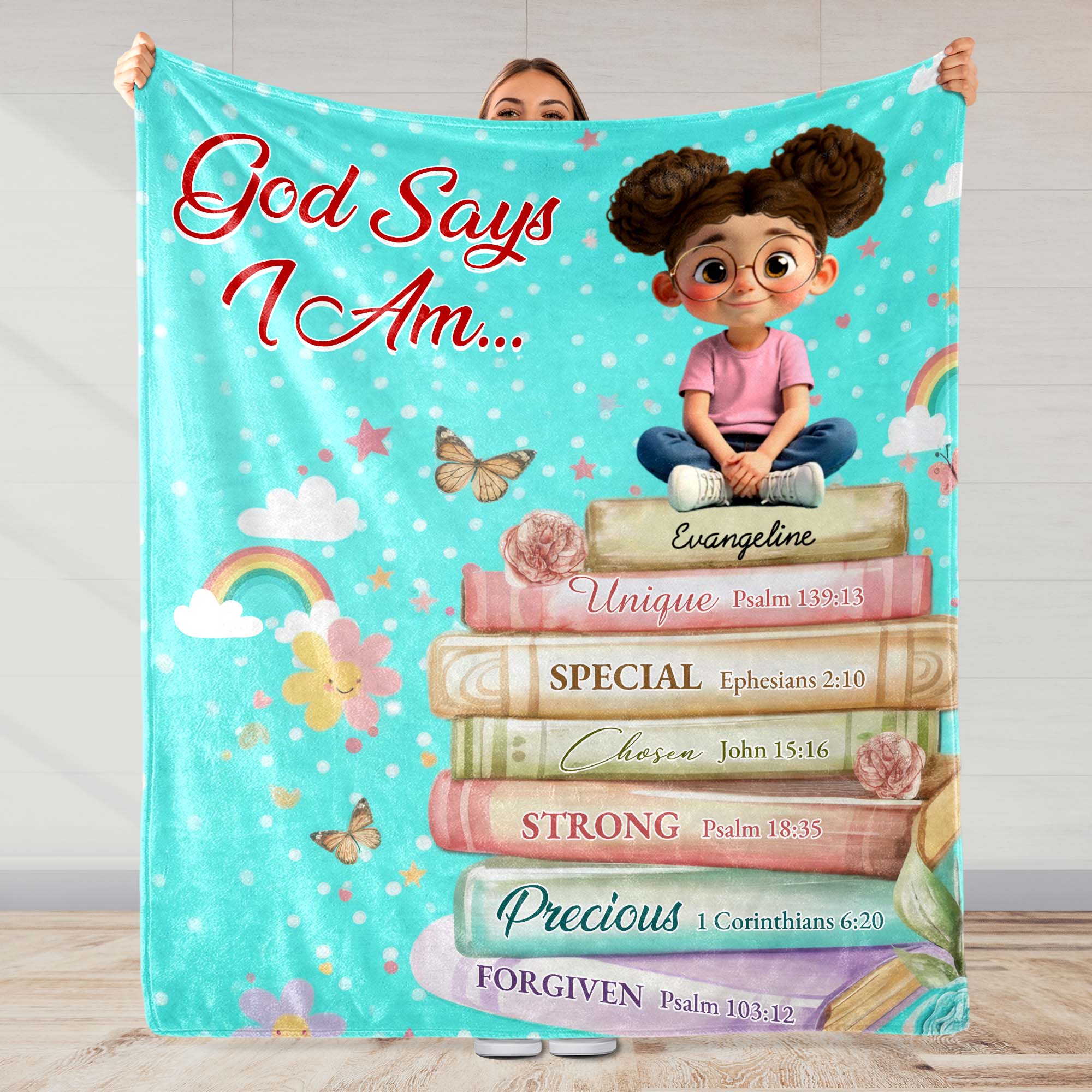 God Says I Am Unique, Special, Strong, Precious, Custom Blanket, Gift ...