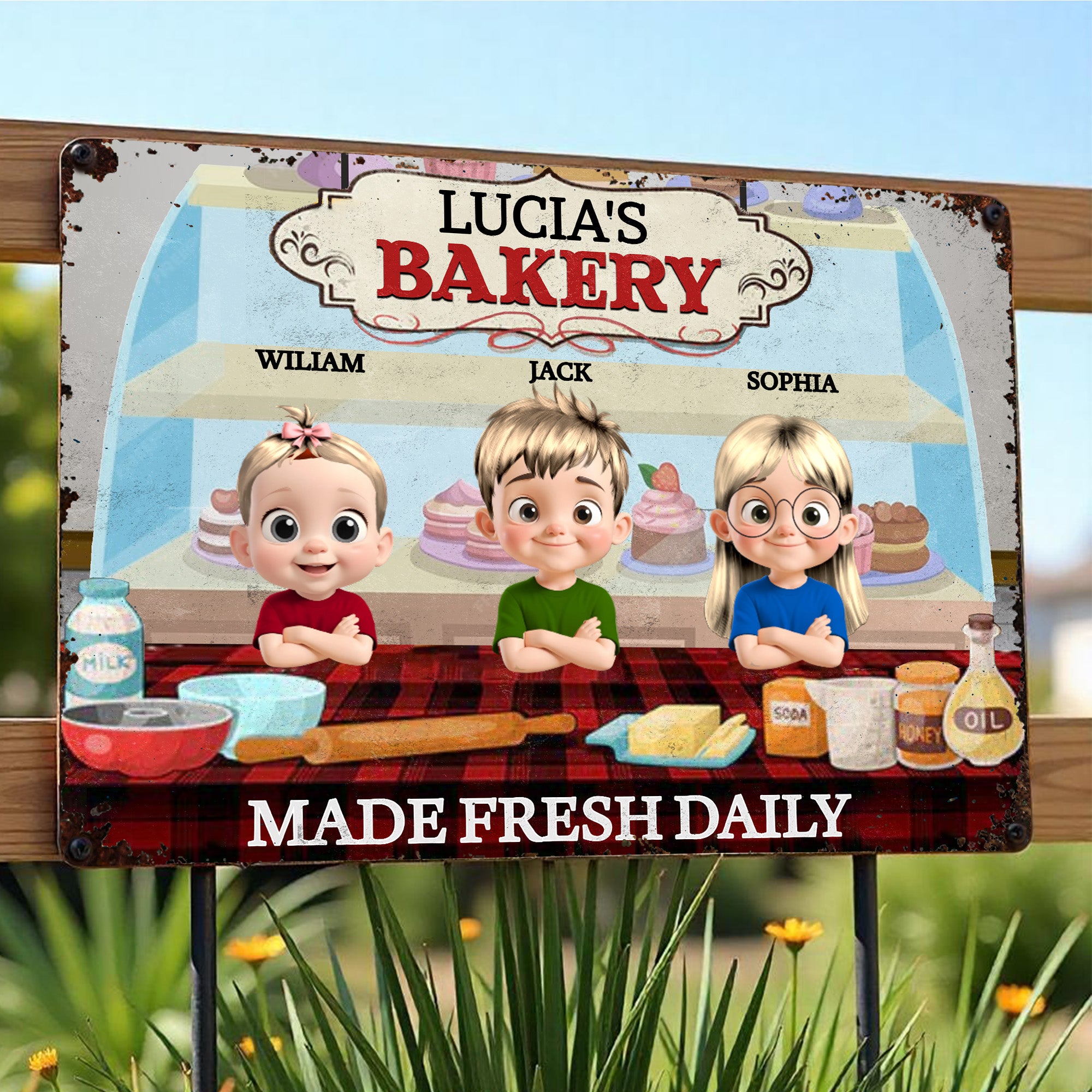 Made Fresh Daily, Personalized Metal Sign, Gift For Homeowners – ALMAGEMS