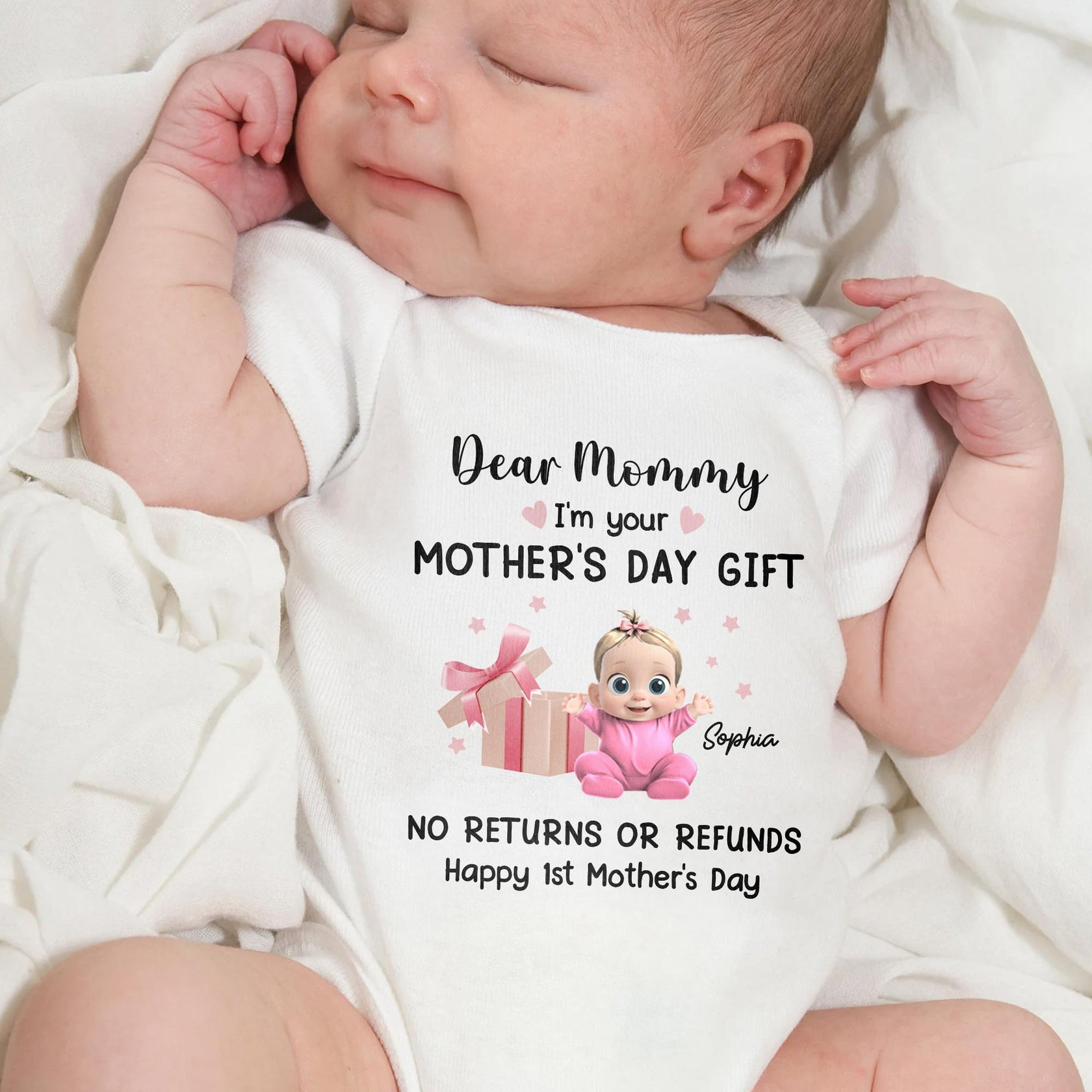 Dear Mommy, I'm Your Mother's Day Gift, Baby and Gift Box, Personalized ...