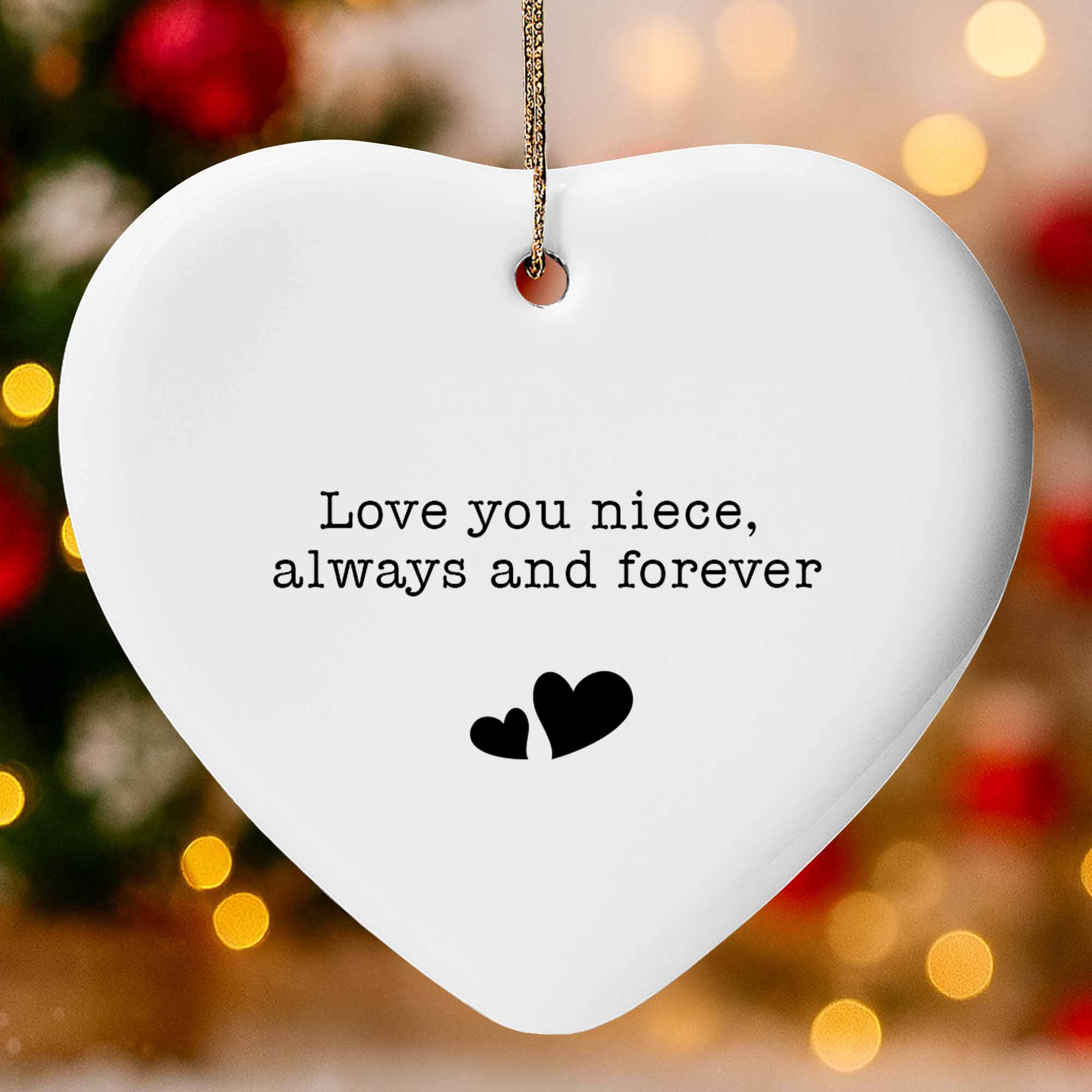 Love You Niece Always And Forever With Hearts,Personalized Heart Shaped ...