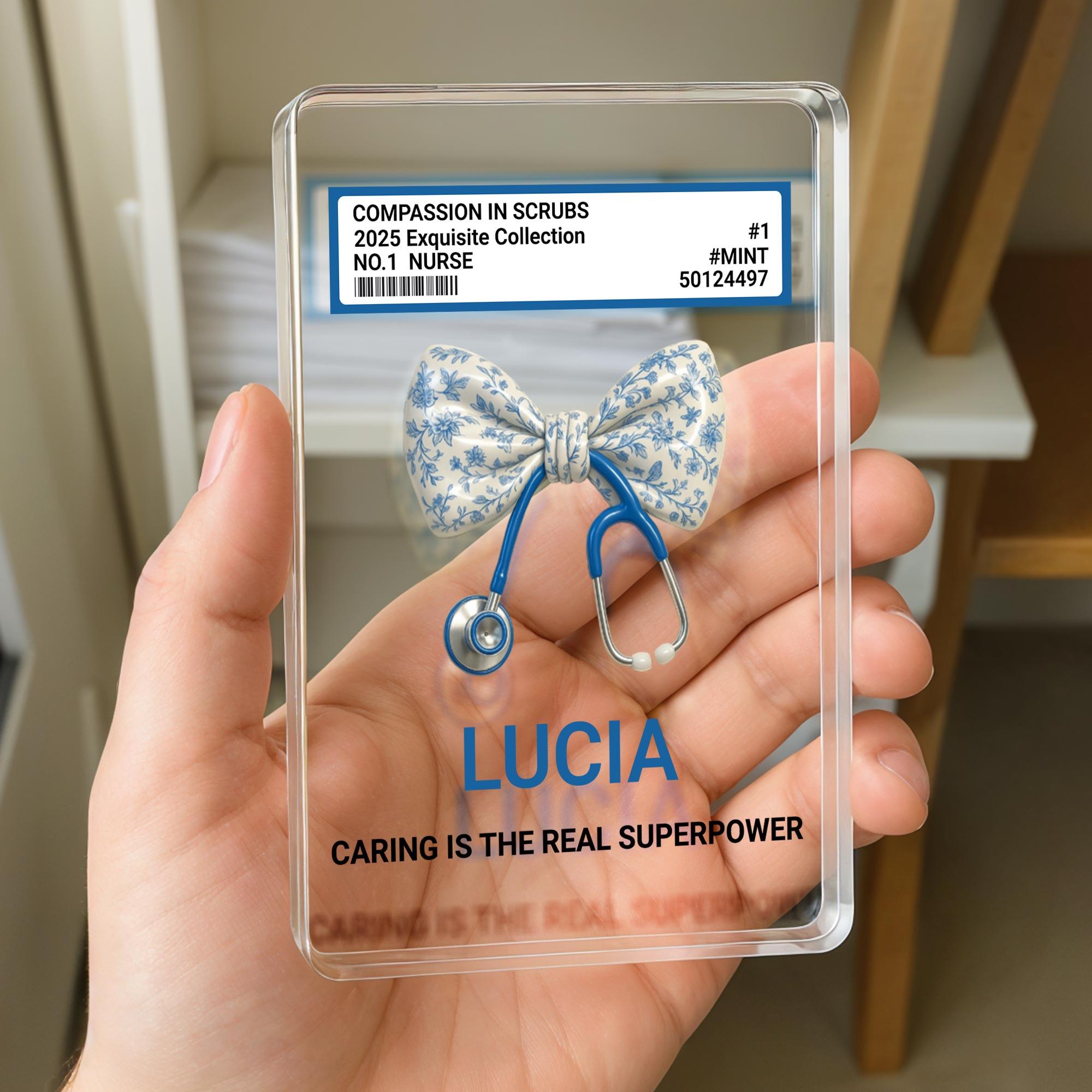 Caring Is The Real Superpower, Stethoscope and Bow, Personalized Custom ...
