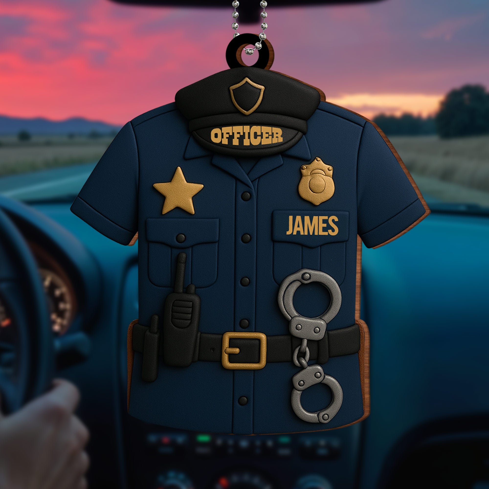 Honor Our Officers With A Custom Police Uniform Ornament, Car Hanging ...