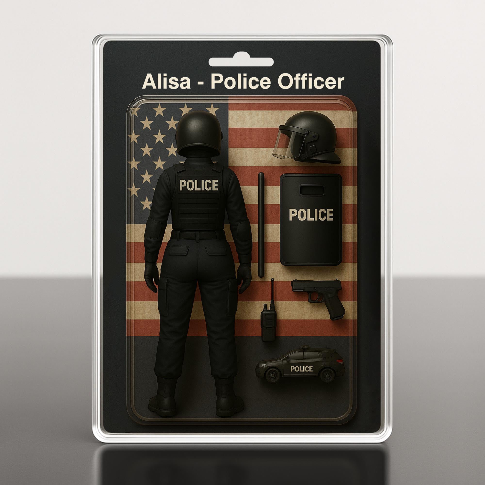 Custom Police Officer Action Figure Plaque, Personalized Custom Acrylic ...